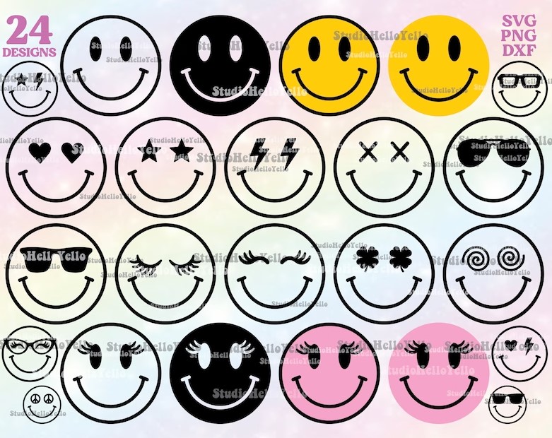 two smiley faces svg - Inspire Uplift