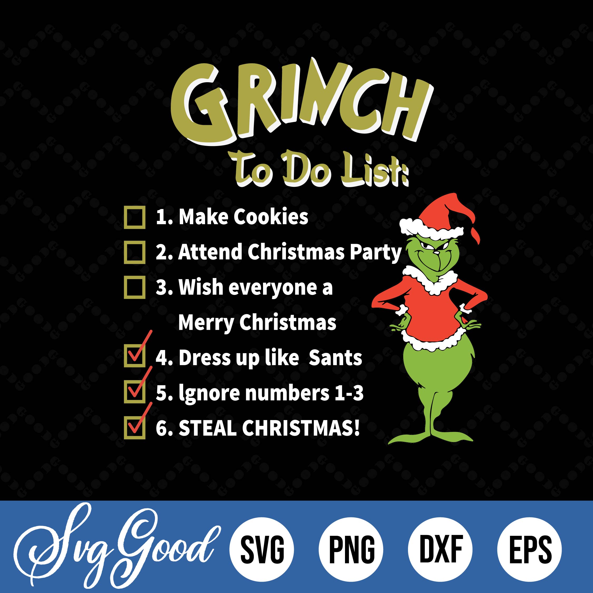 Grinch to do list svg, christmas Svg, png, dxf, eps digital | Inspire ...