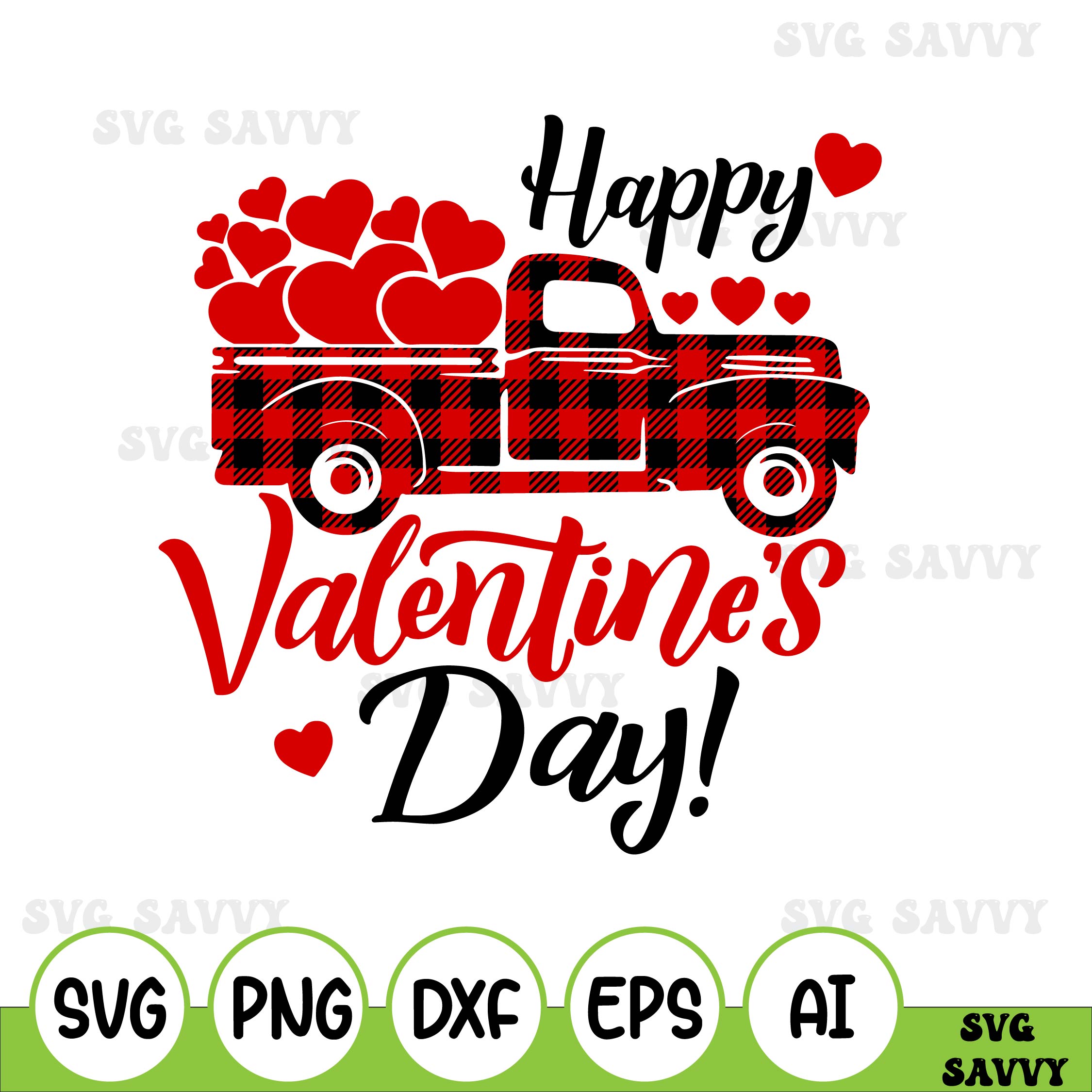 Happy Valentines Day Truck Svg, Truck with Hearts SVG-xoxo S | Inspire ...