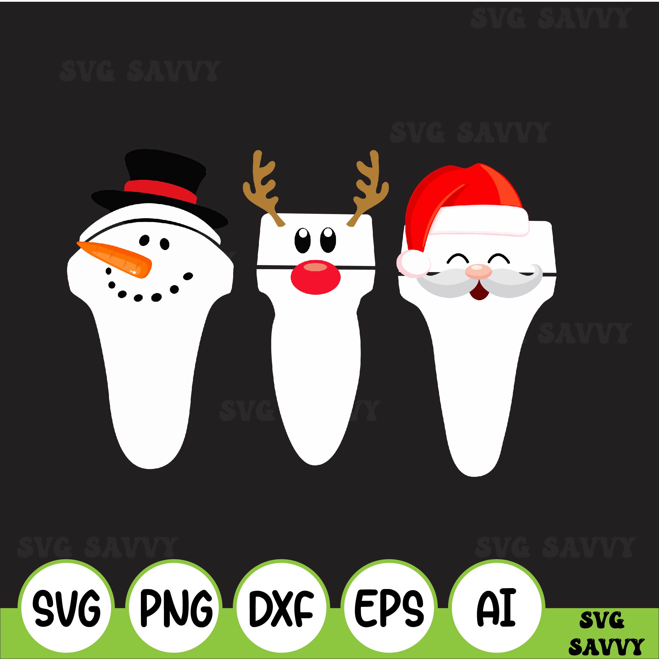 Funny Christmas Teeth Svg, Santa Claus Teeth Svgg, Reindeer - Inspire ...