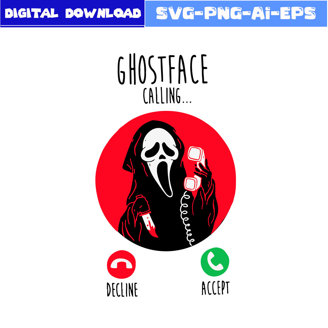 Ghostface Calling Halloween Svg, Ghostface Svg, Ghost Svg, H | Inspire ...