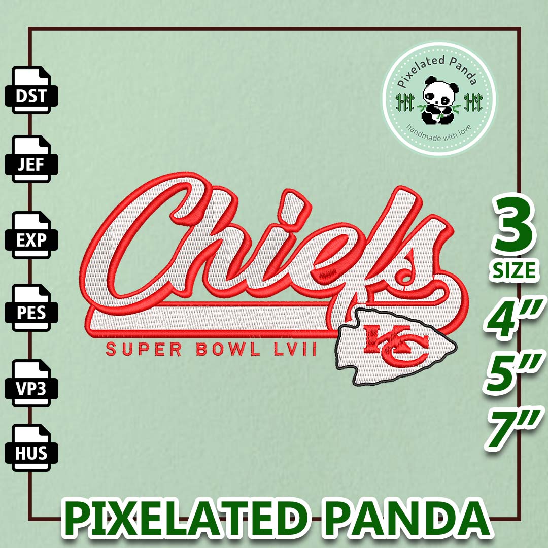 NFL Kansas City Chiefs Logo Embroidery Design, NFL Football - Inspire ...