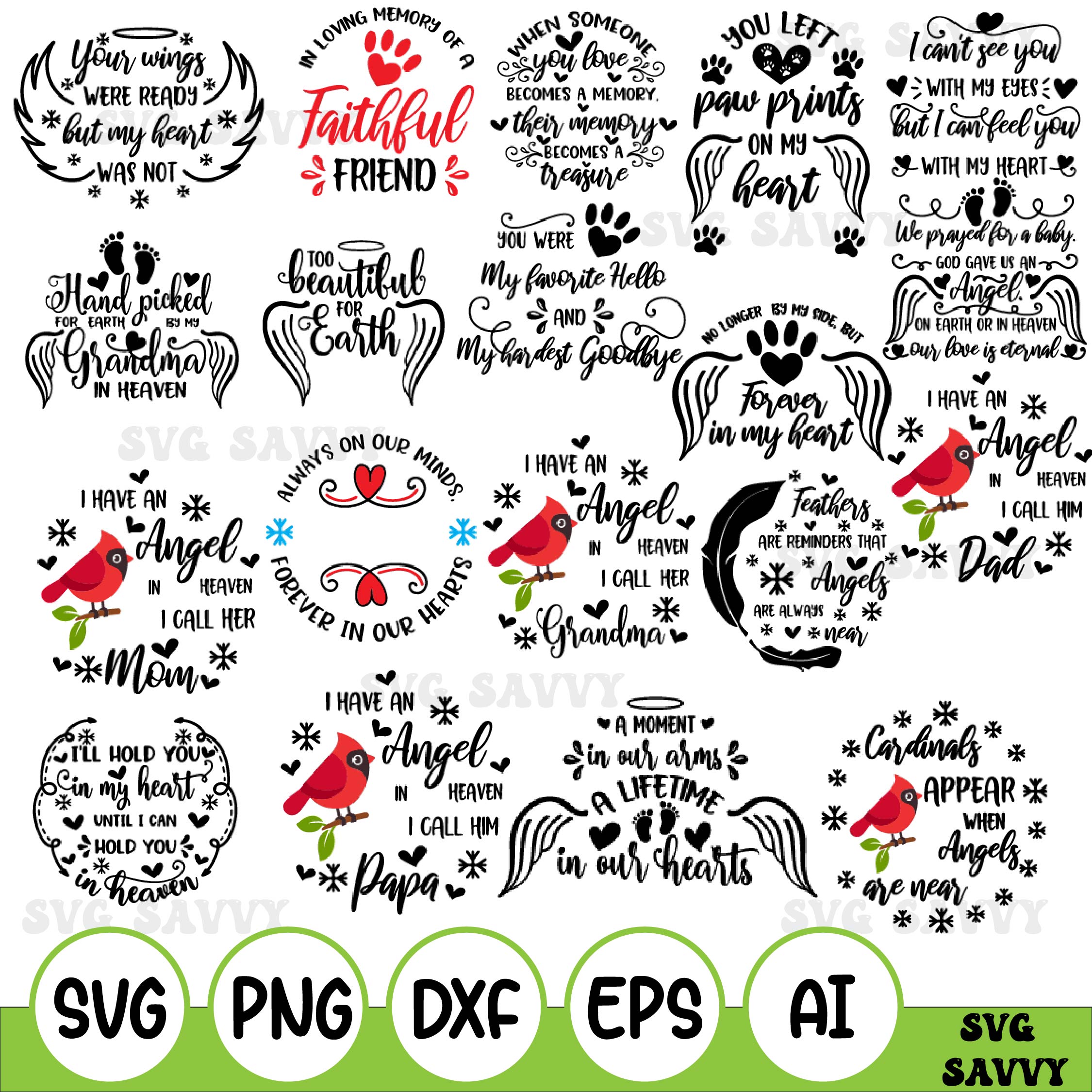 Christmas Ornaments SVG Bundle, Memorial Sayings Svg, Sympat | Inspire ...