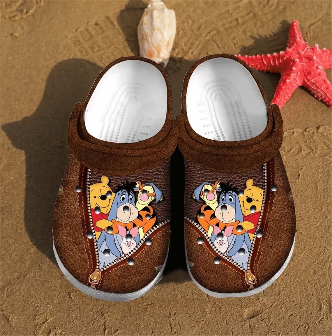 Winnie The Pooh Leatherette Rubber Unisex Crocs, Winnie The | Inspire ...