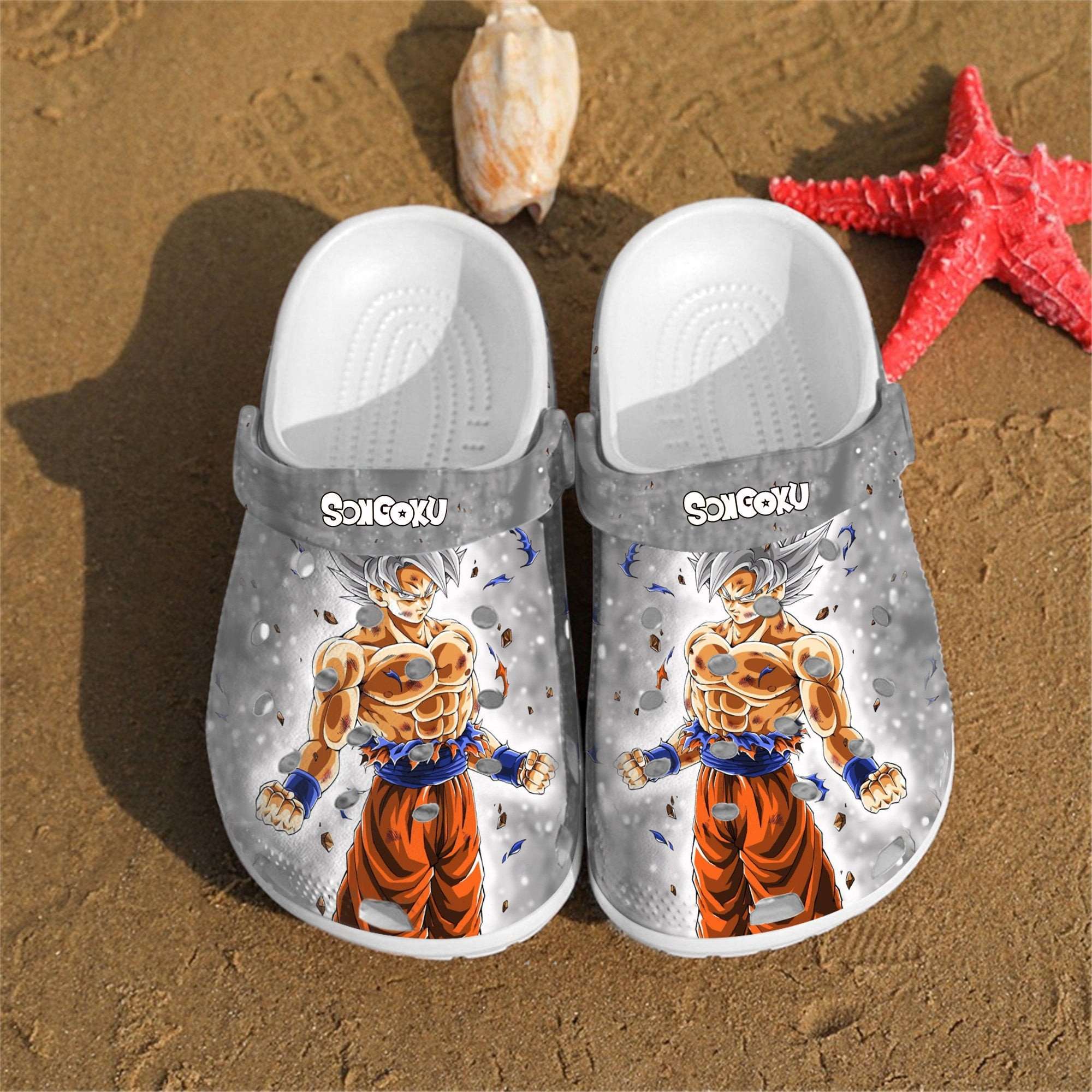 Personalised Songoku Art Custom Crocs Clog Shoes, Anime Croc | Inspire ...