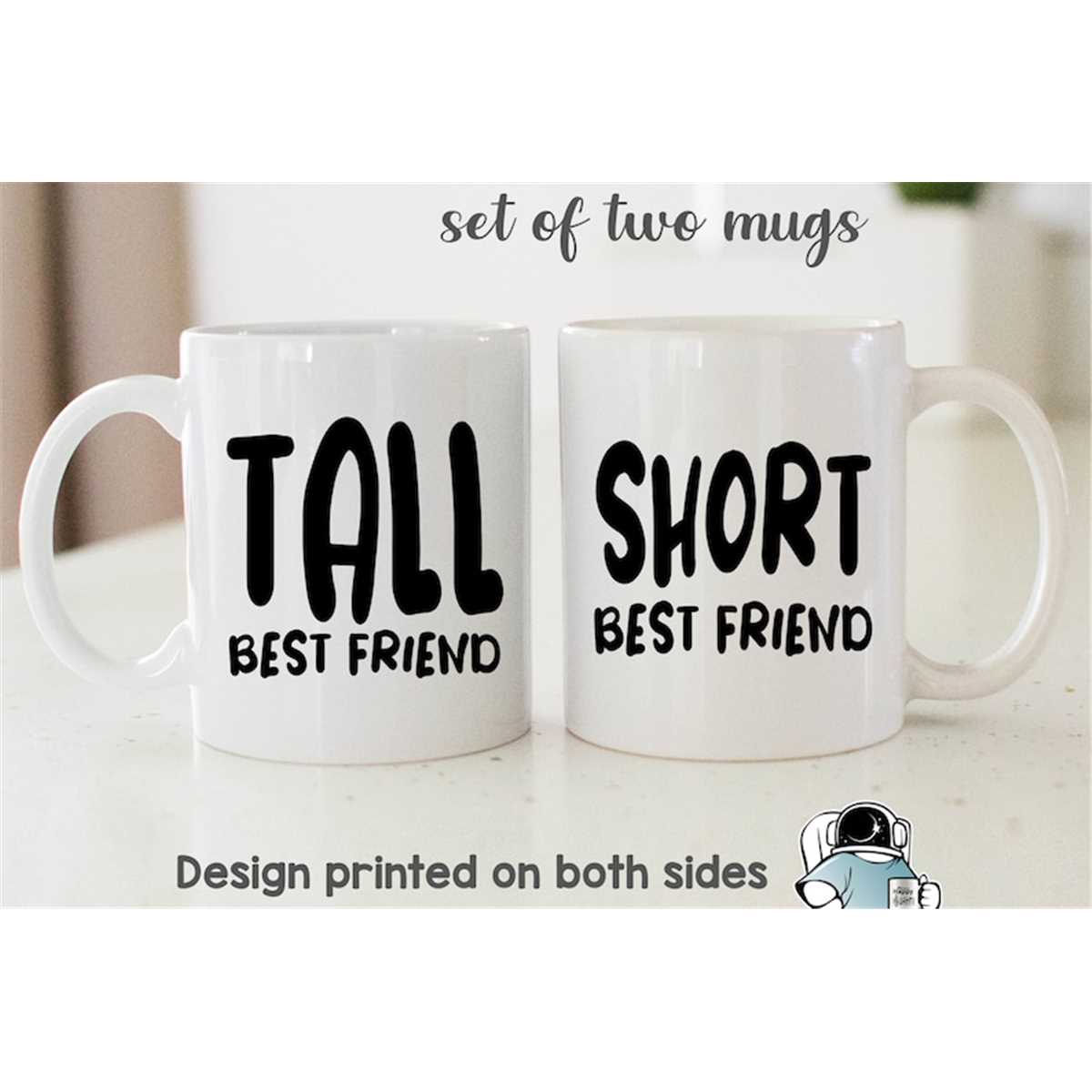Tall Short Best Friends Matching Mug Set, Friend Mugs, Match | Inspire ...