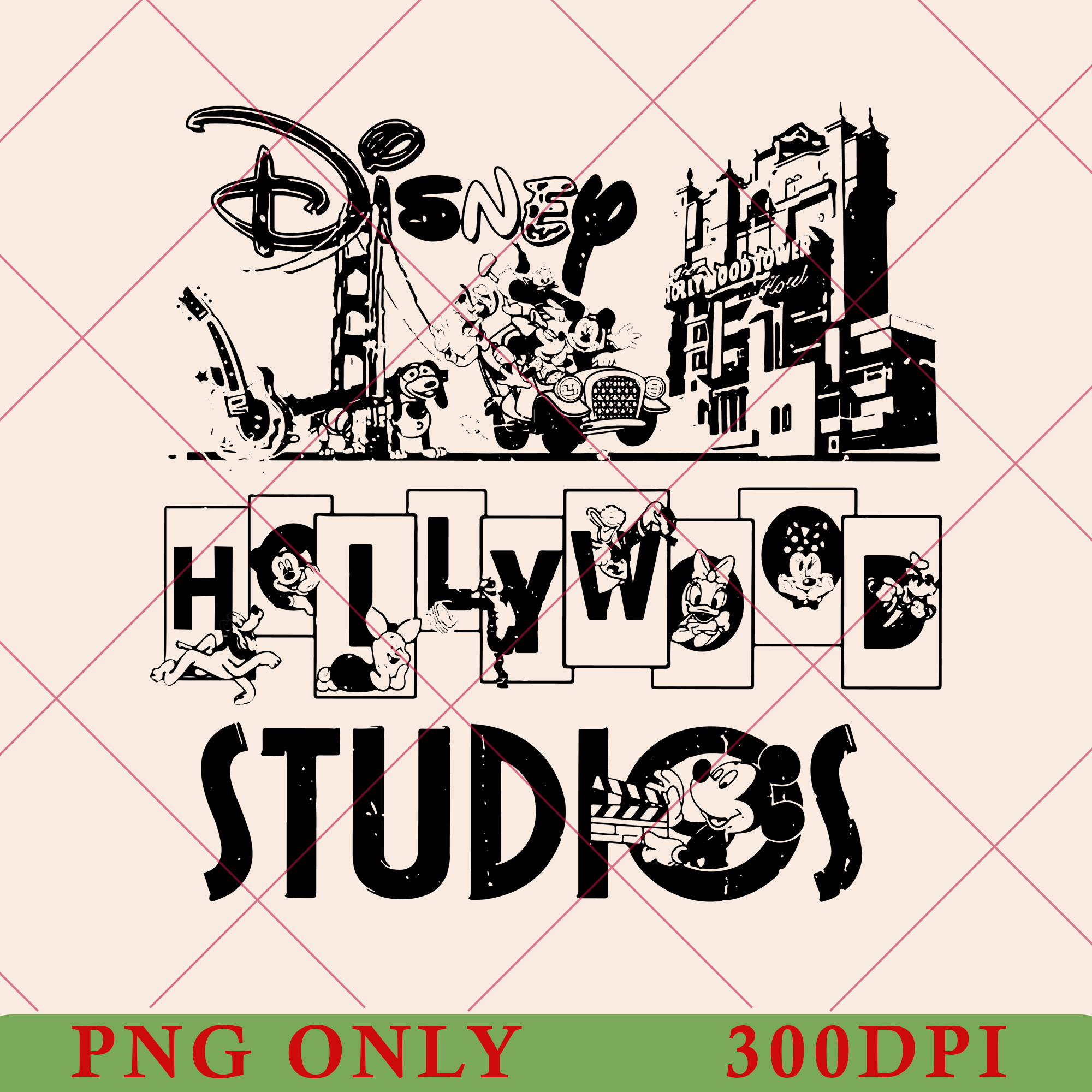Retro Disney Hollywood Studios Vacation PNG, Disney Family T - Inspire ...