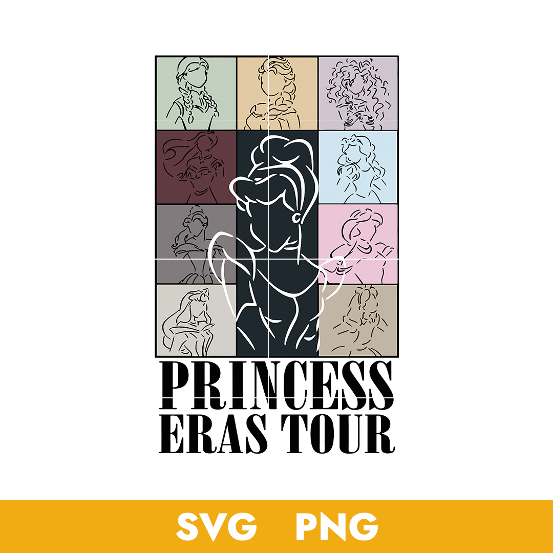 Princess Eras Tour Svg, Disney Princess Svg, Disney Svg, Png | Inspire ...