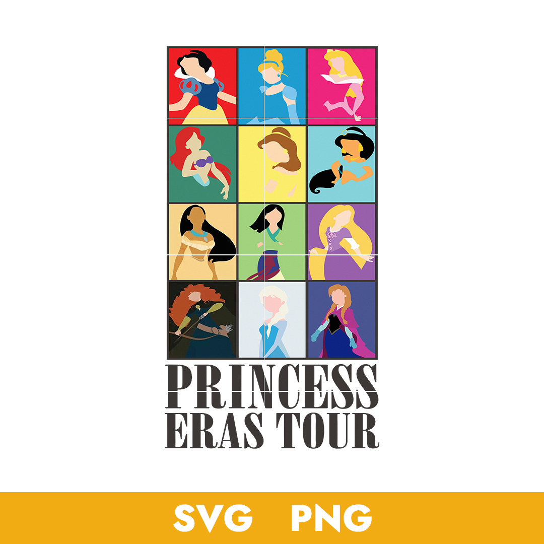 Princess Eras Tour Svg, Disney Princess Svg, Disney Svg, Png | Inspire ...