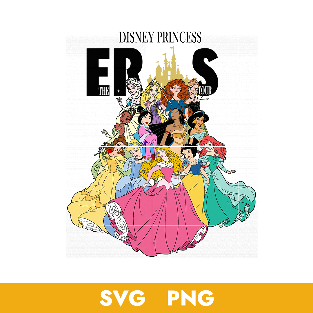 Disney Princess The Eras Tour Svg, Disney Princess Svg, Disn | Inspire ...