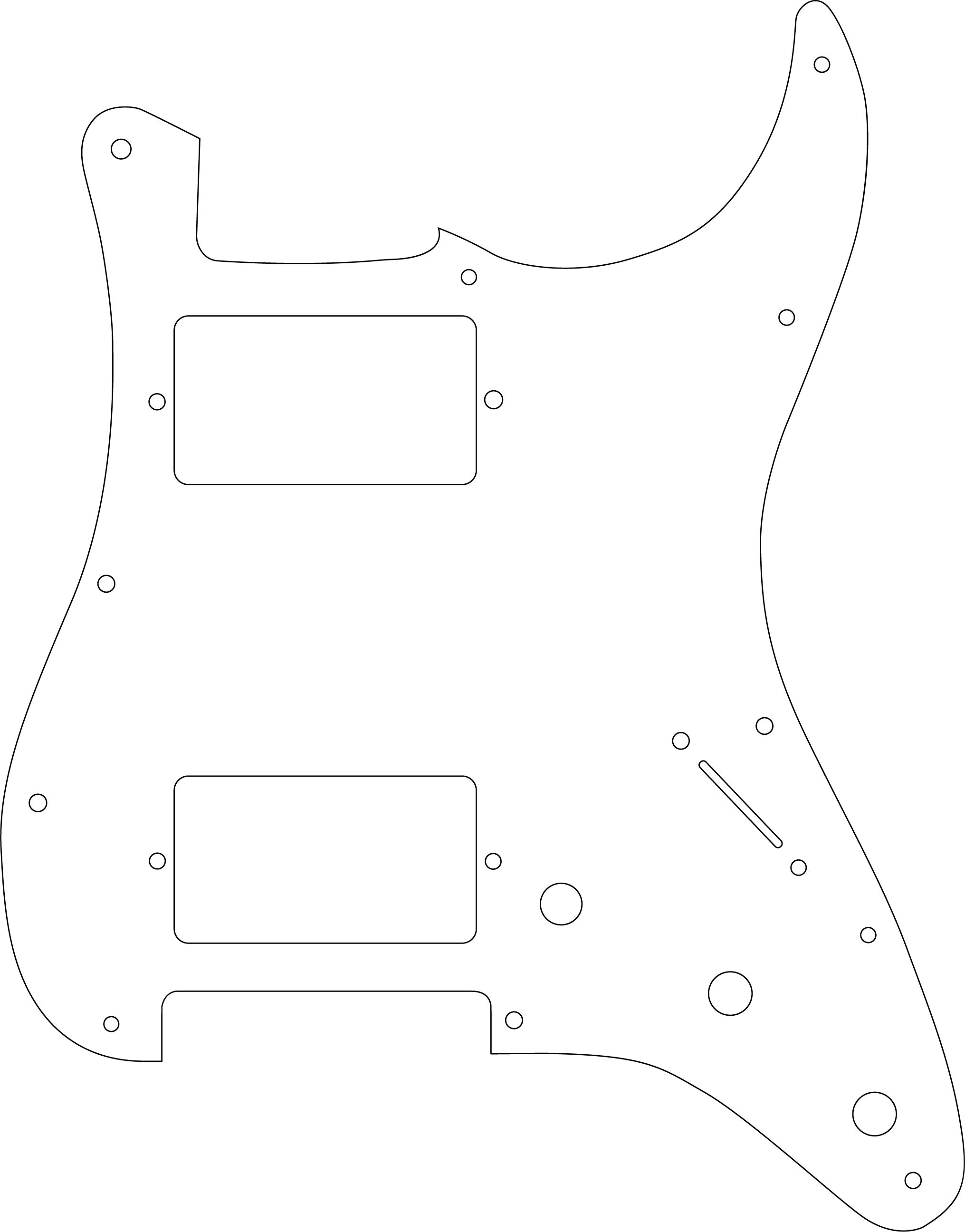 FENDER STRATOCASTER HUMBUCKER PICKGUARD LINE ART VECTOR FILE | Inspire ...