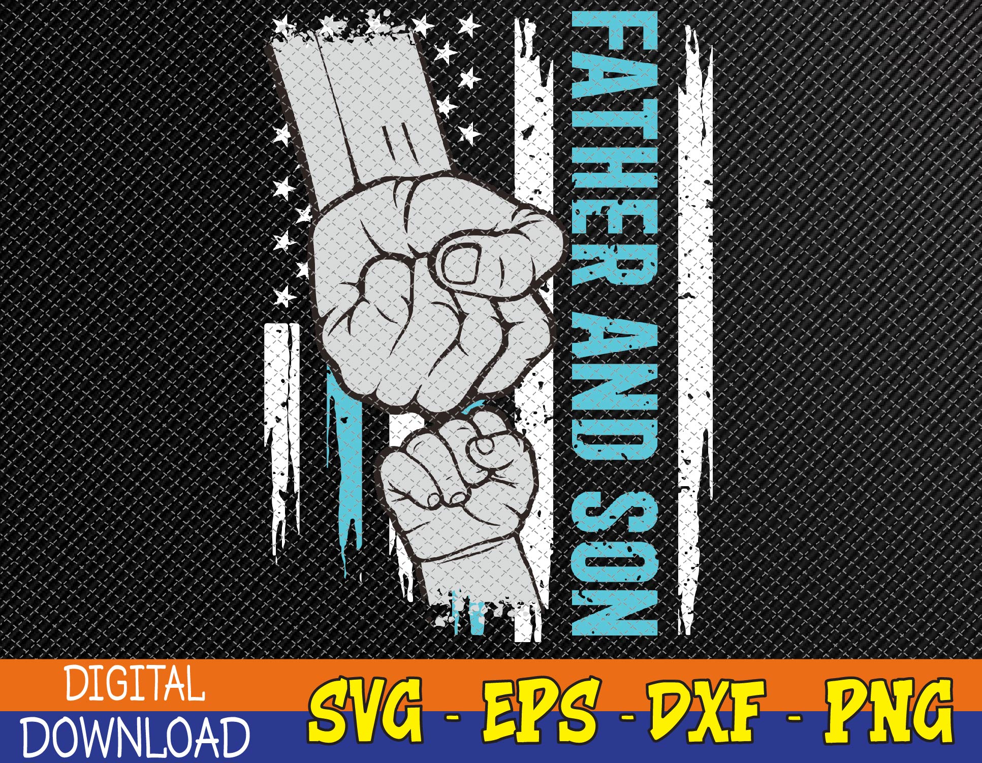 Father And Son American Flag Matching Fathers Day Father Son | Inspire ...