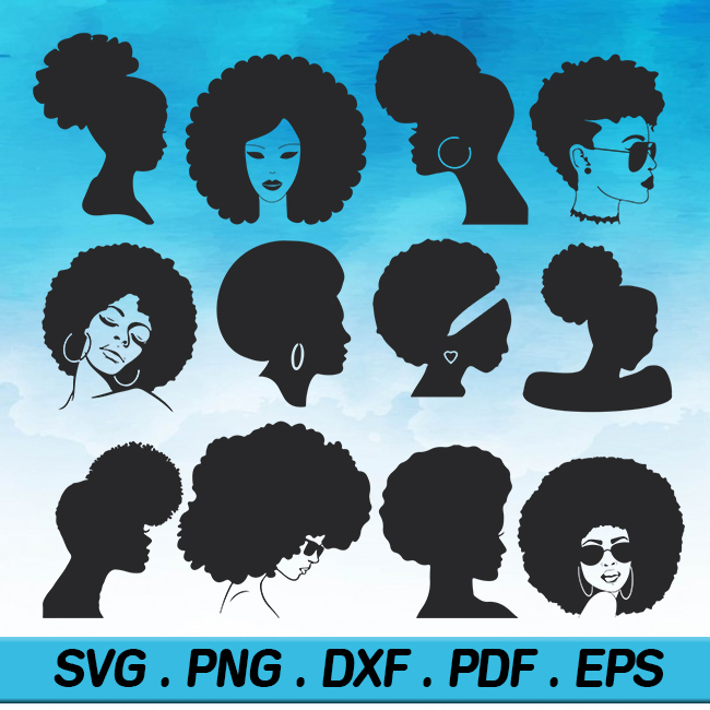 Afro SVG, Afro Women, Afro Girl, Afro gift, Afro Vektor,Afro | Inspire ...