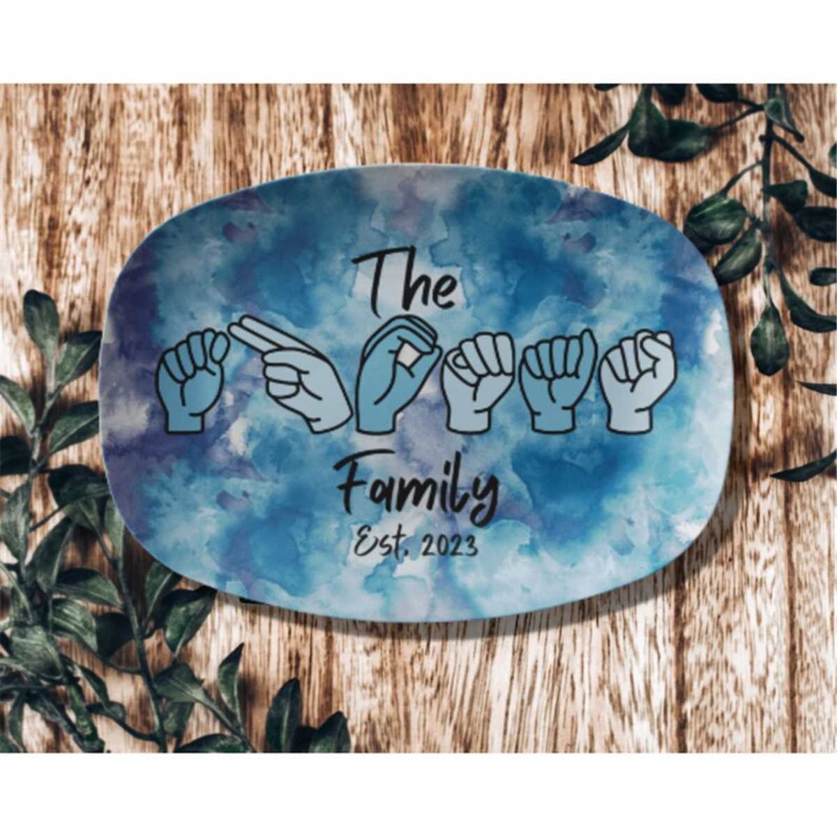ASL Name, ASL Custom Platter, Housewarming Gift, ASL Wedding | Inspire ...