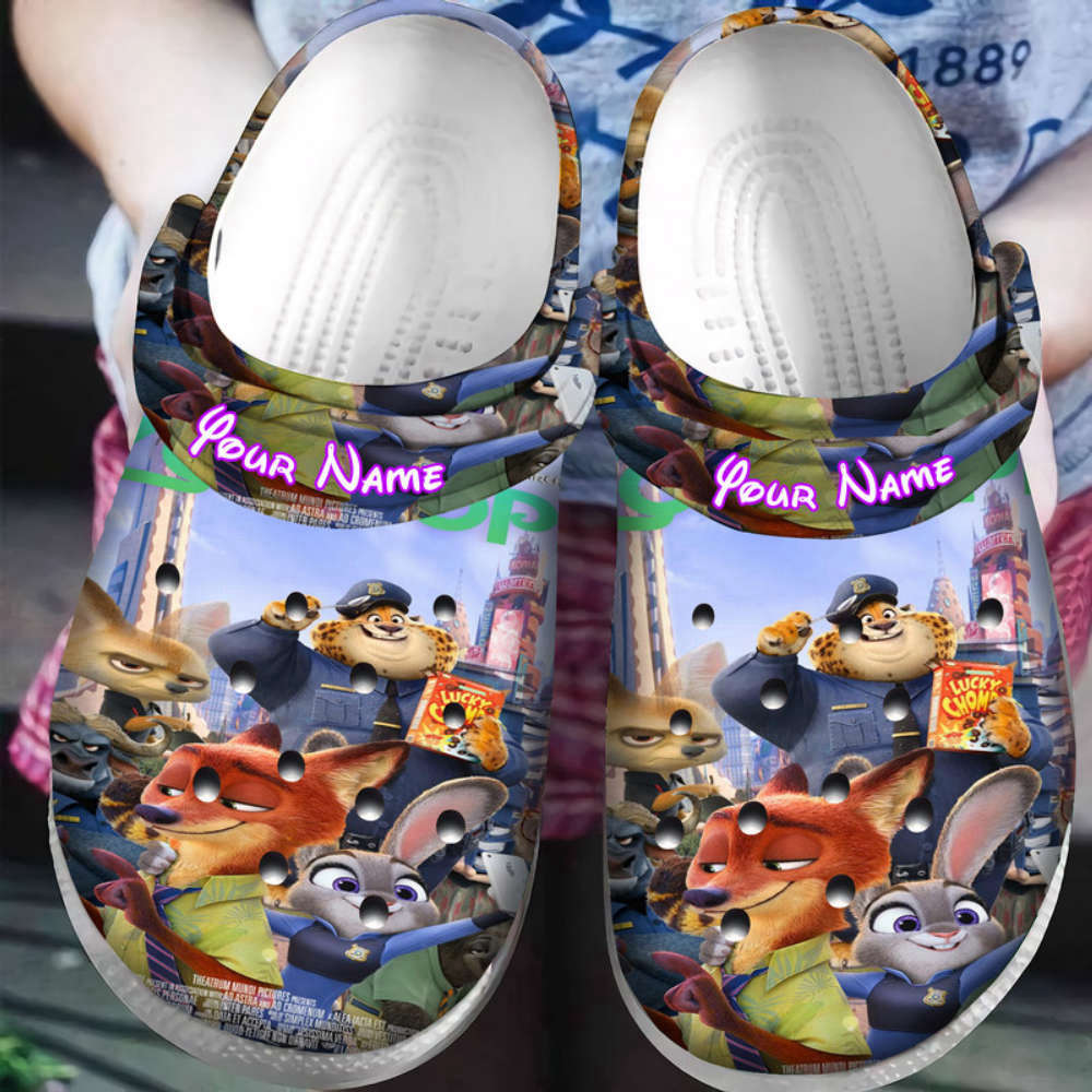 Zootopia Poster 6 Personalized Name Crocs Clogs Shoes Comfor - Inspire ...