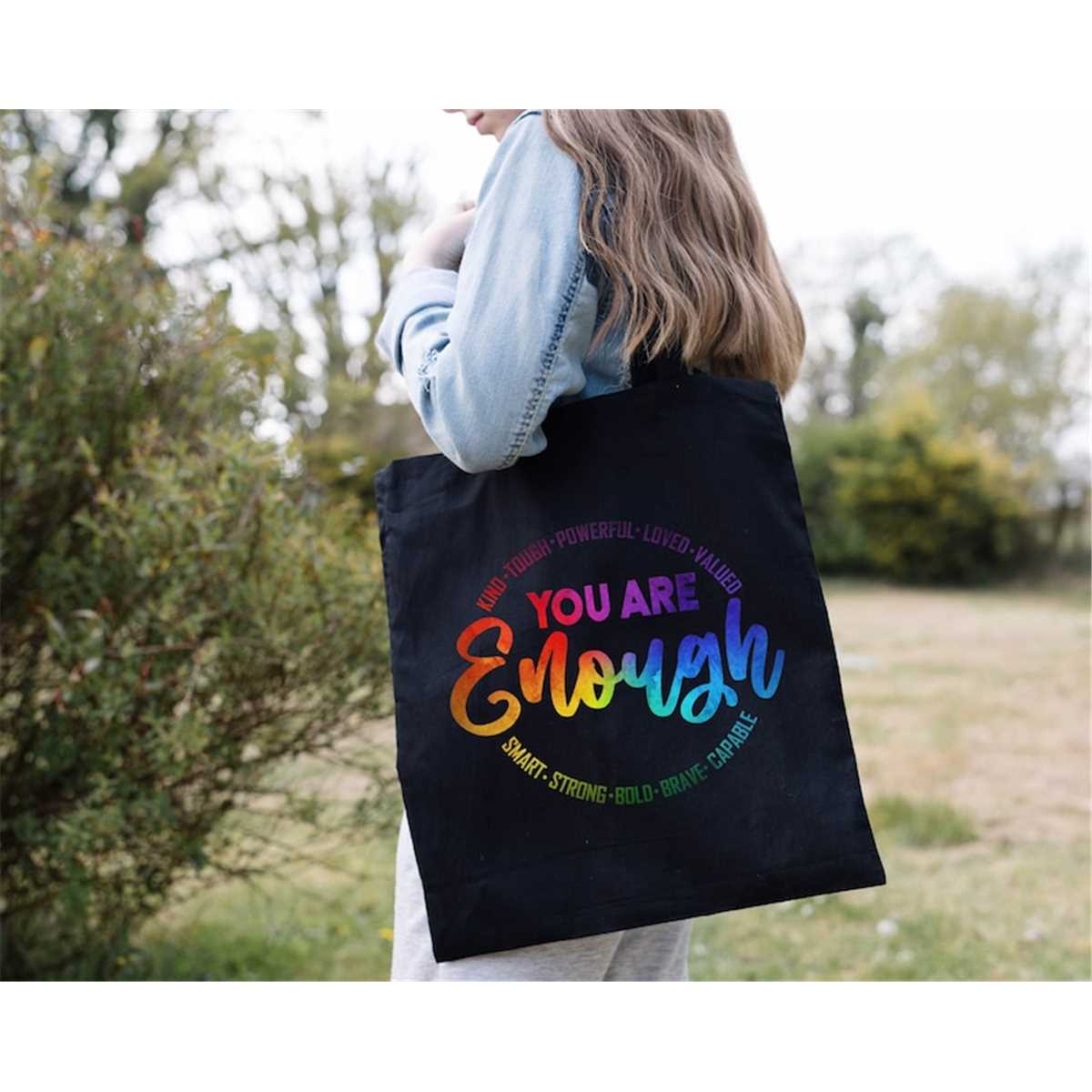 You Are Enough Tote Bag, Inspirational Gift, You Matter Bag, | Inspire ...