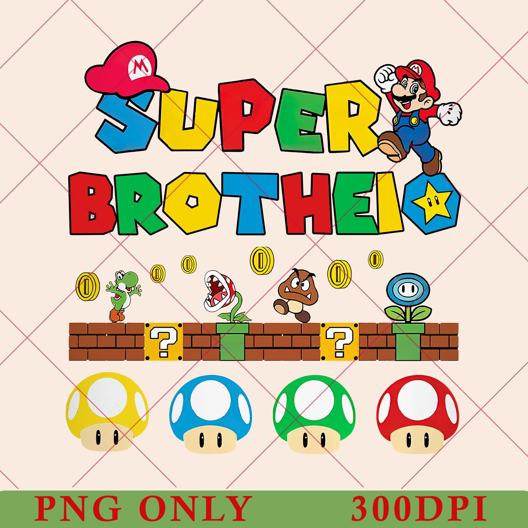 Super Daddio PNG, Super Mario Dad PNG, Fathers Day PNG, Fath | Inspire ...