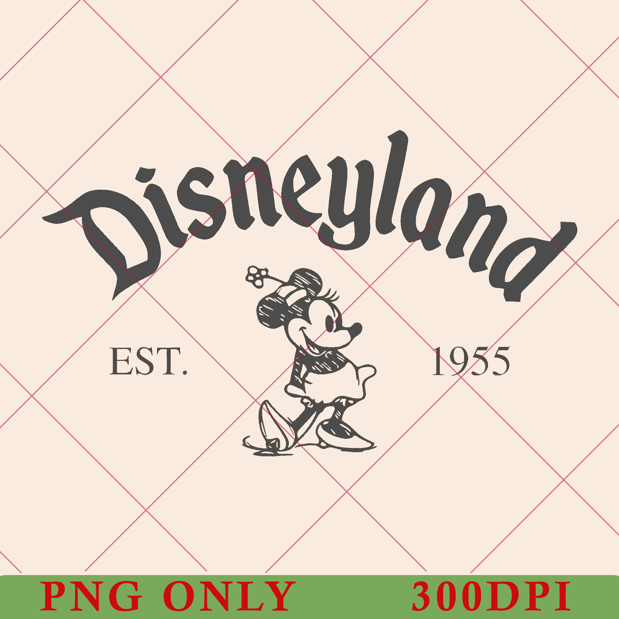 Retro Disneyland Est 1955 PNG, Mickey Disneyland PNG, Disney | Inspire ...