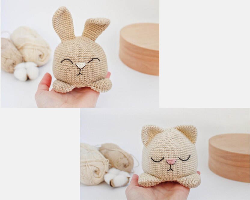 Crochet Patterns Toys Reversible toy bunny and cat crochet | Inspire Uplift