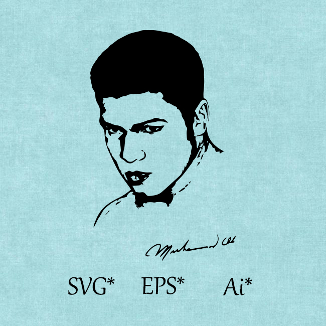 Muhammad Ali The Great American Boxer SVG, World Champion,Wo | Inspire ...