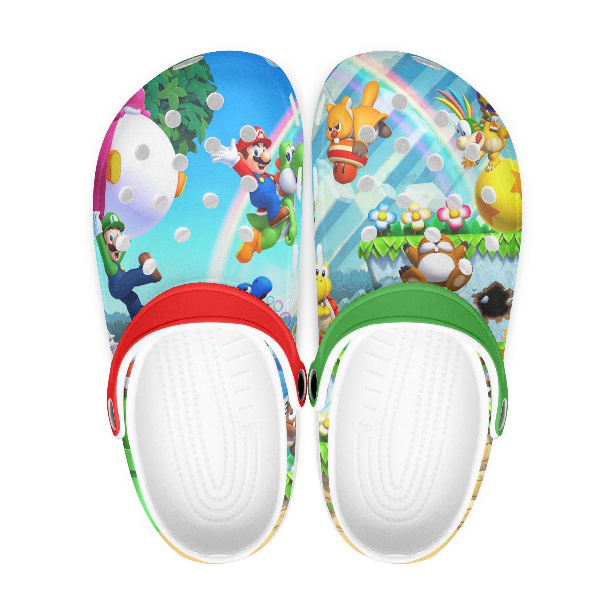 Super Mario Bros Clog Shoes Unisex, Super Mario Bros Crocs, - Inspire ...