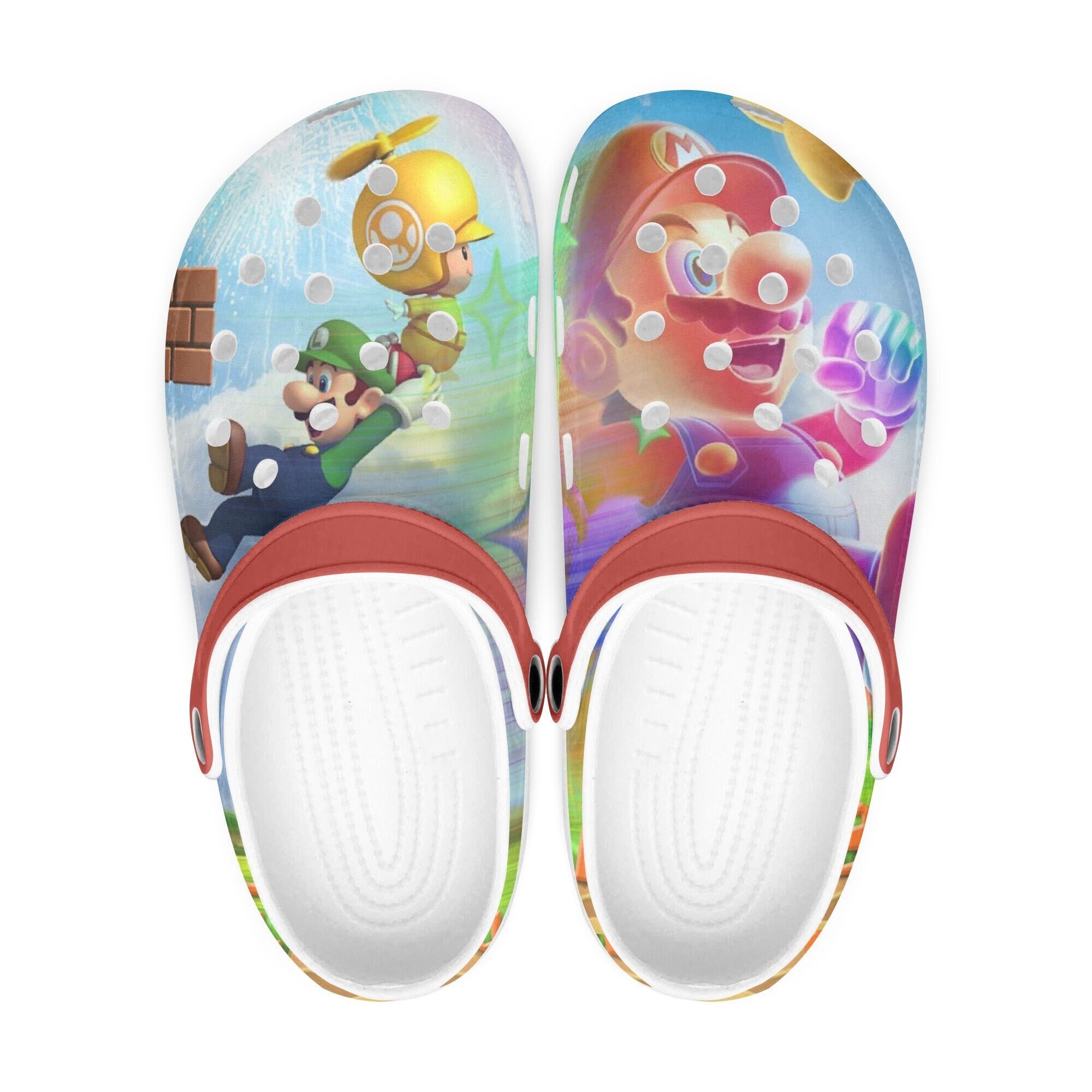 Super Mario Bros Clog Shoes Unisex, Movie Crocs, Cartoon, Su | Inspire ...
