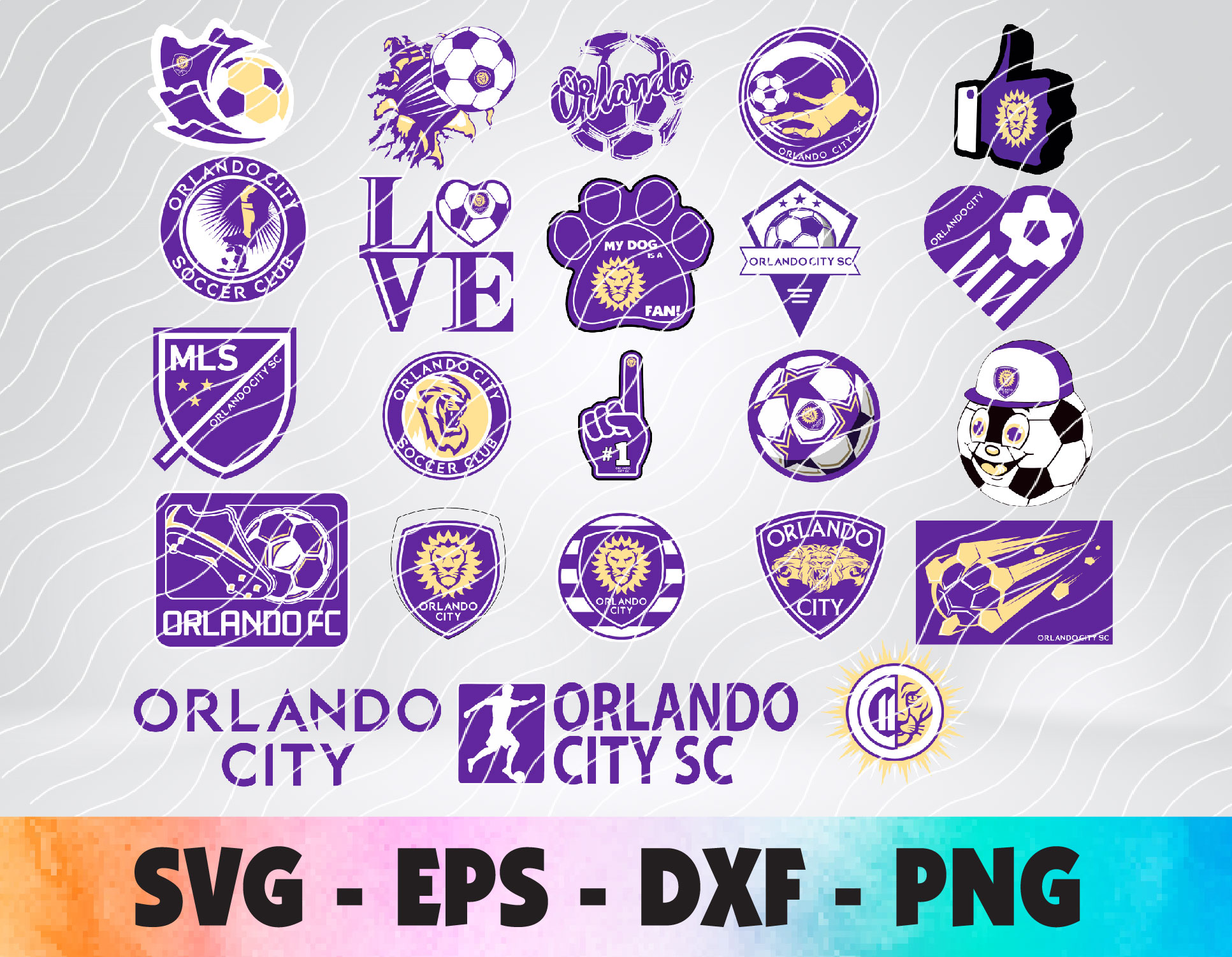 Orlando City logo, bundle logo, svg, png, eps, dxf - Inspire Uplift