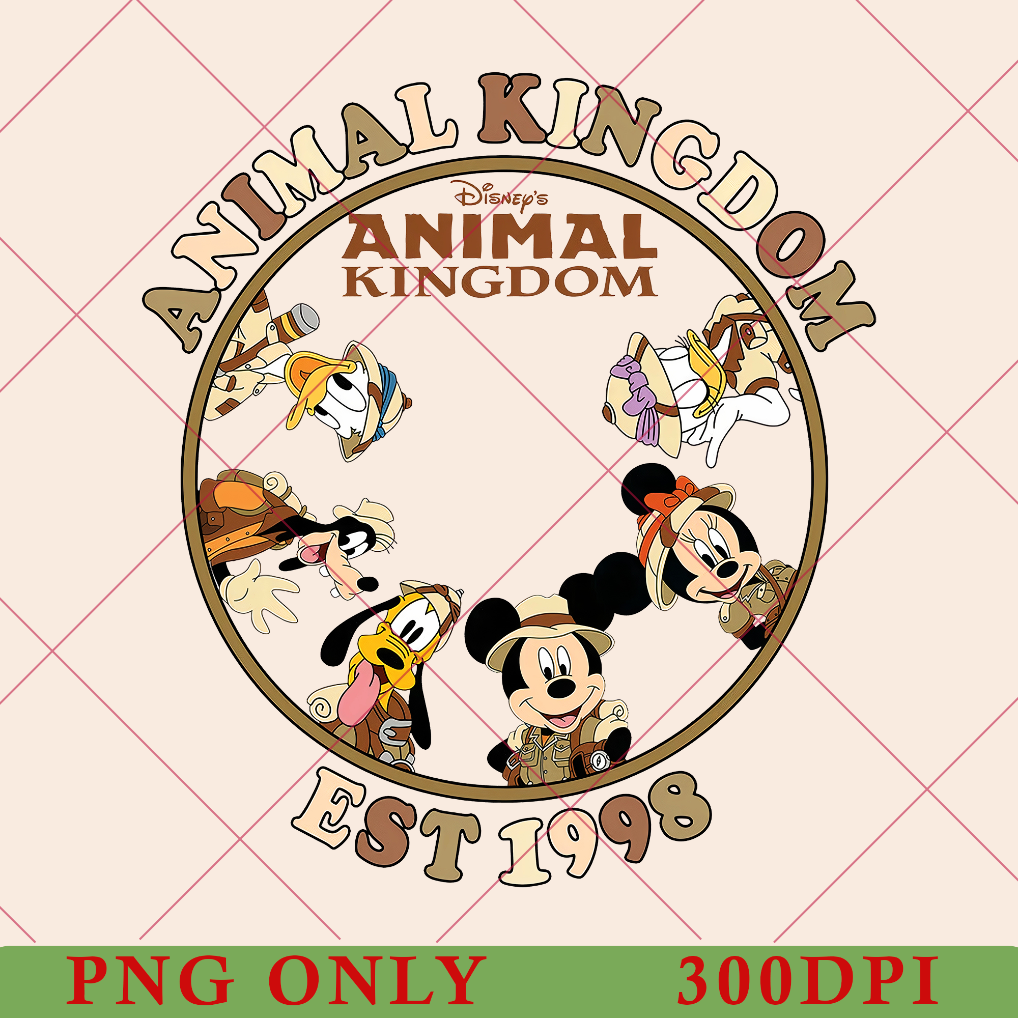 Vintage Disney Animal Kingdom Est 1998 PNG, Disney Mickey Sa | Inspire ...
