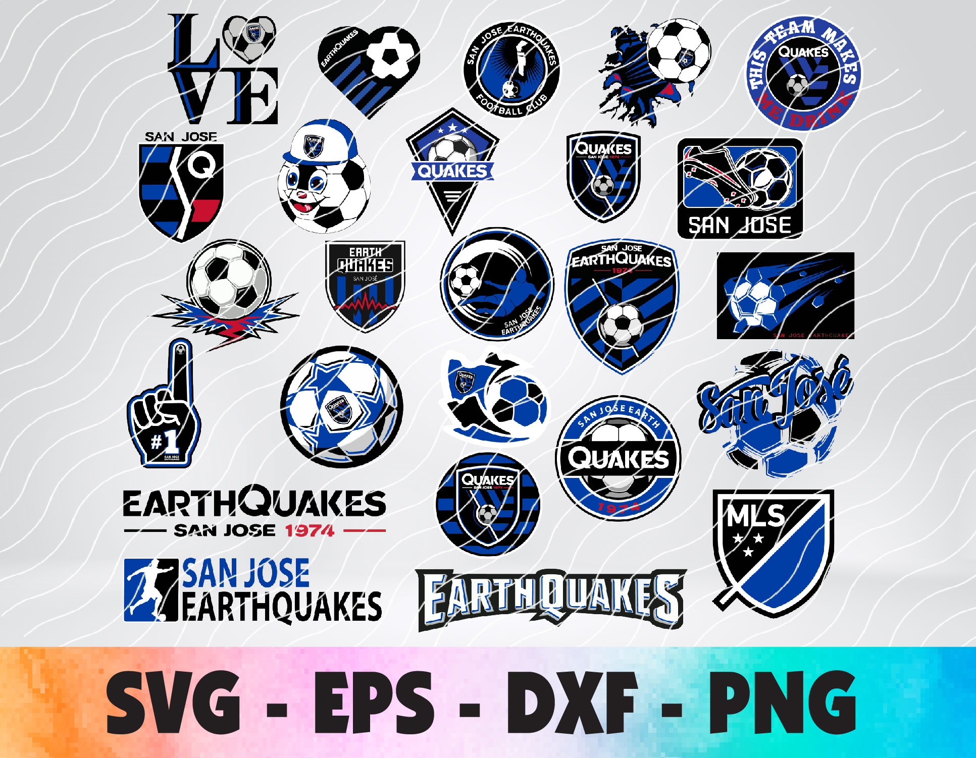 San Jose Earthquakes logo, bundle logo, svg, png, eps, dxf | Inspire Uplift