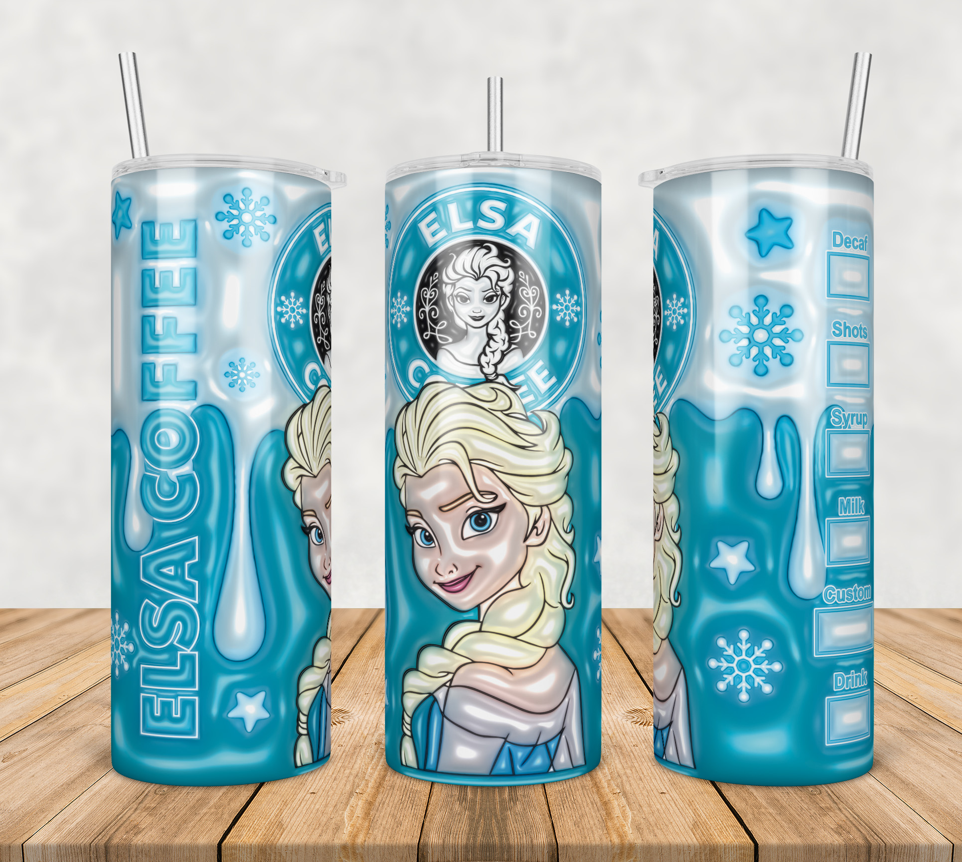Elsa Tumbler Wrap Png, Elsa 20oz Skinny Tumbler Template Png | Inspire ...