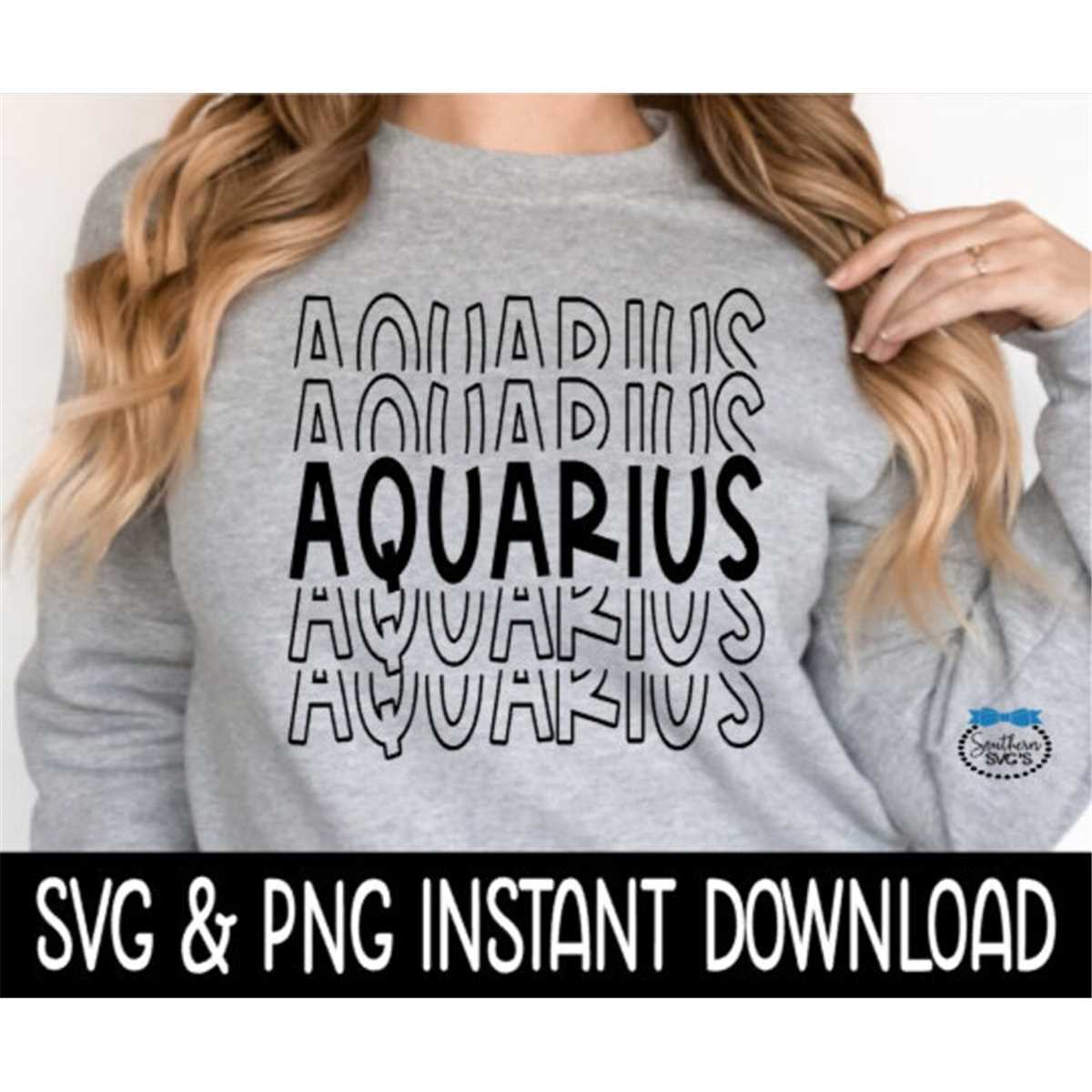 Aquarius SVG Files, Aquarius Stacked SVG, Aquarius Stacked P | Inspire ...