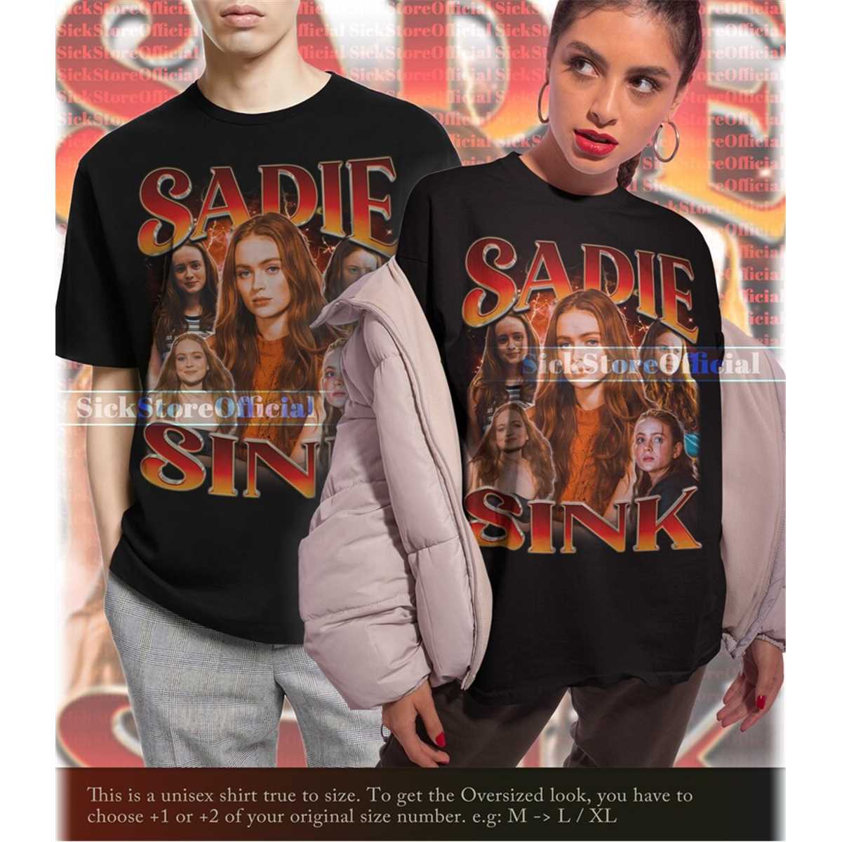 SADIE SINK Vintage Shirt, Sadie Sink Homage Tshirt, Sadie Si - Inspire ...