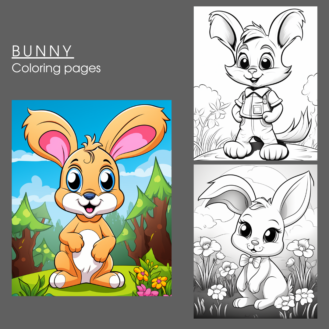 Bunny Coloring pages - Inspire Uplift