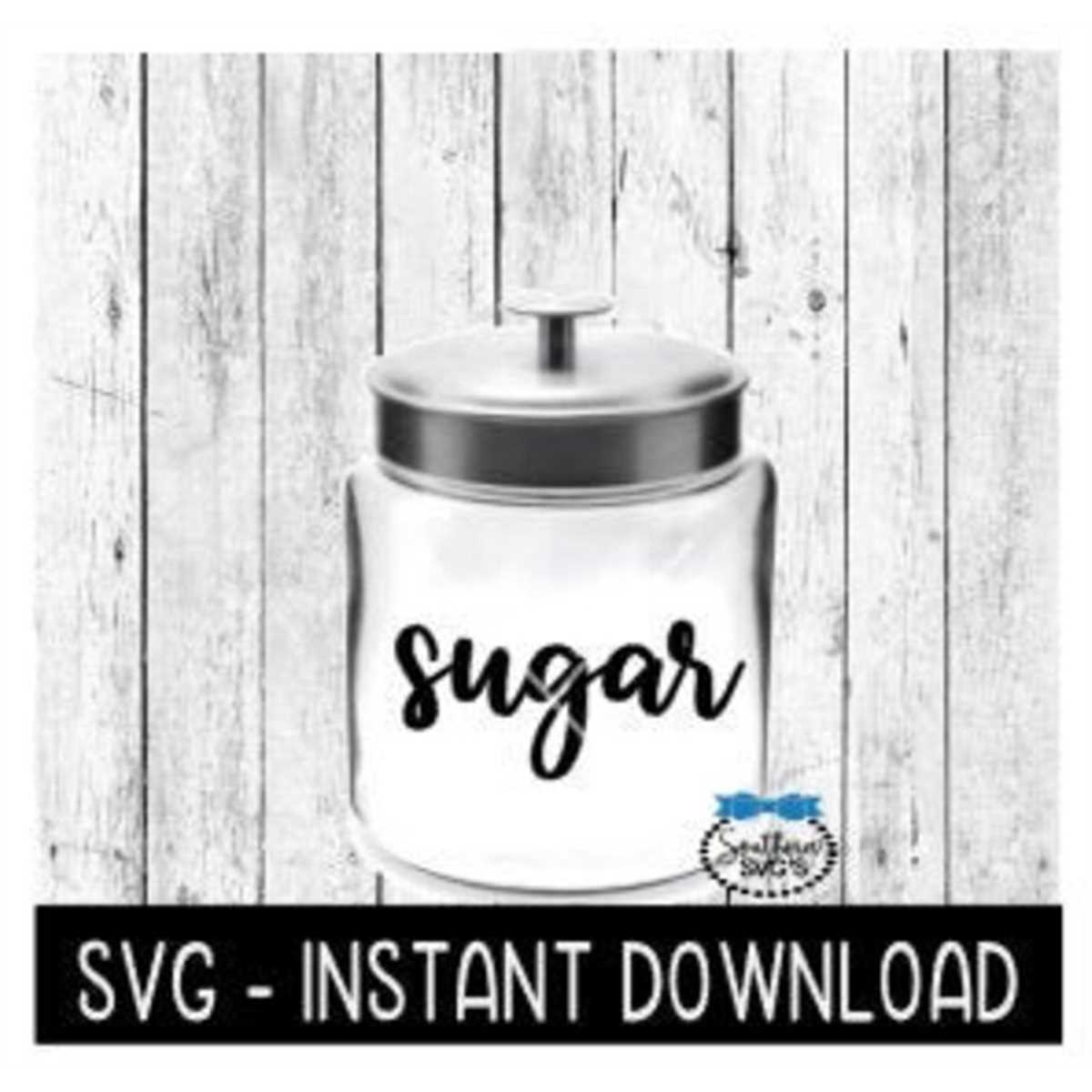 Pantry Labels SVG, Farmhouse Canister Jars SVG Files, Glass | Inspire ...