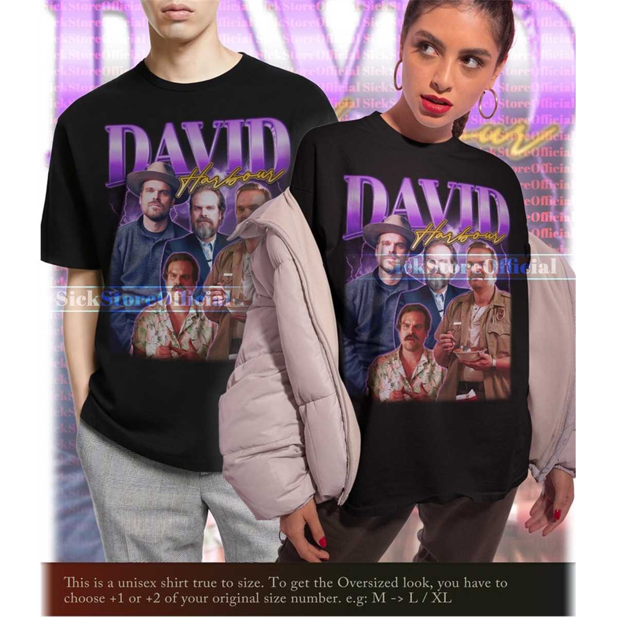 DAVID HARBOUR Shirt, David Harbour Rap 90s Hip-hop Style Shi - Inspire ...