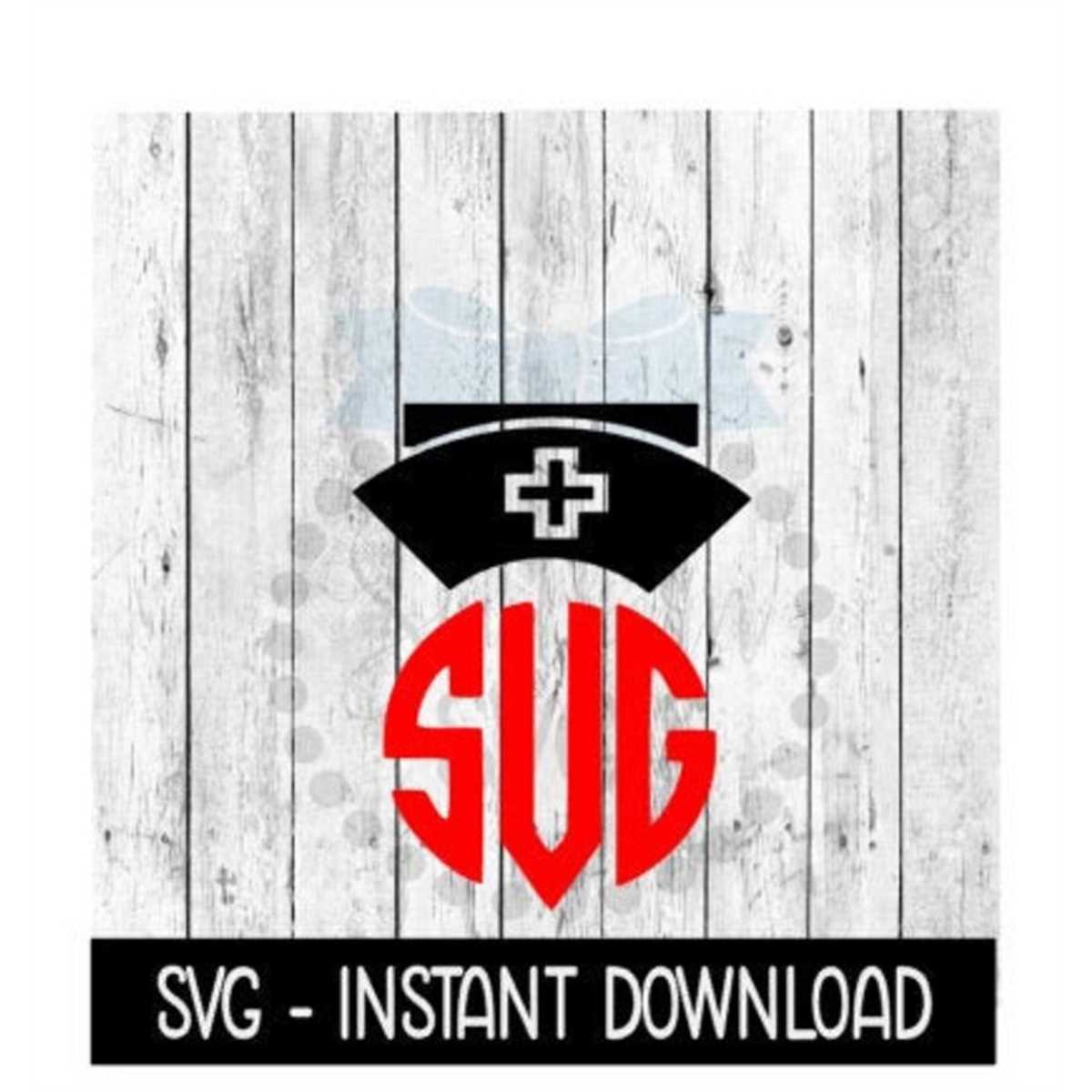 Nurse SVG, Nurse Monogram SVG Files, Instant Download, Cricu | Inspire ...