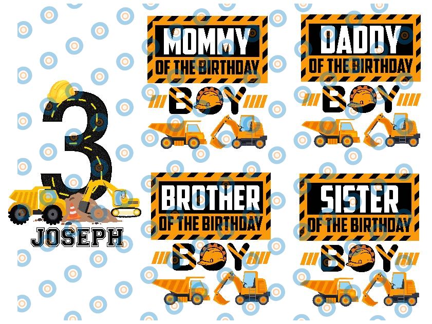 Personalized Construction Svg, Family Construction Birthday | Inspire ...