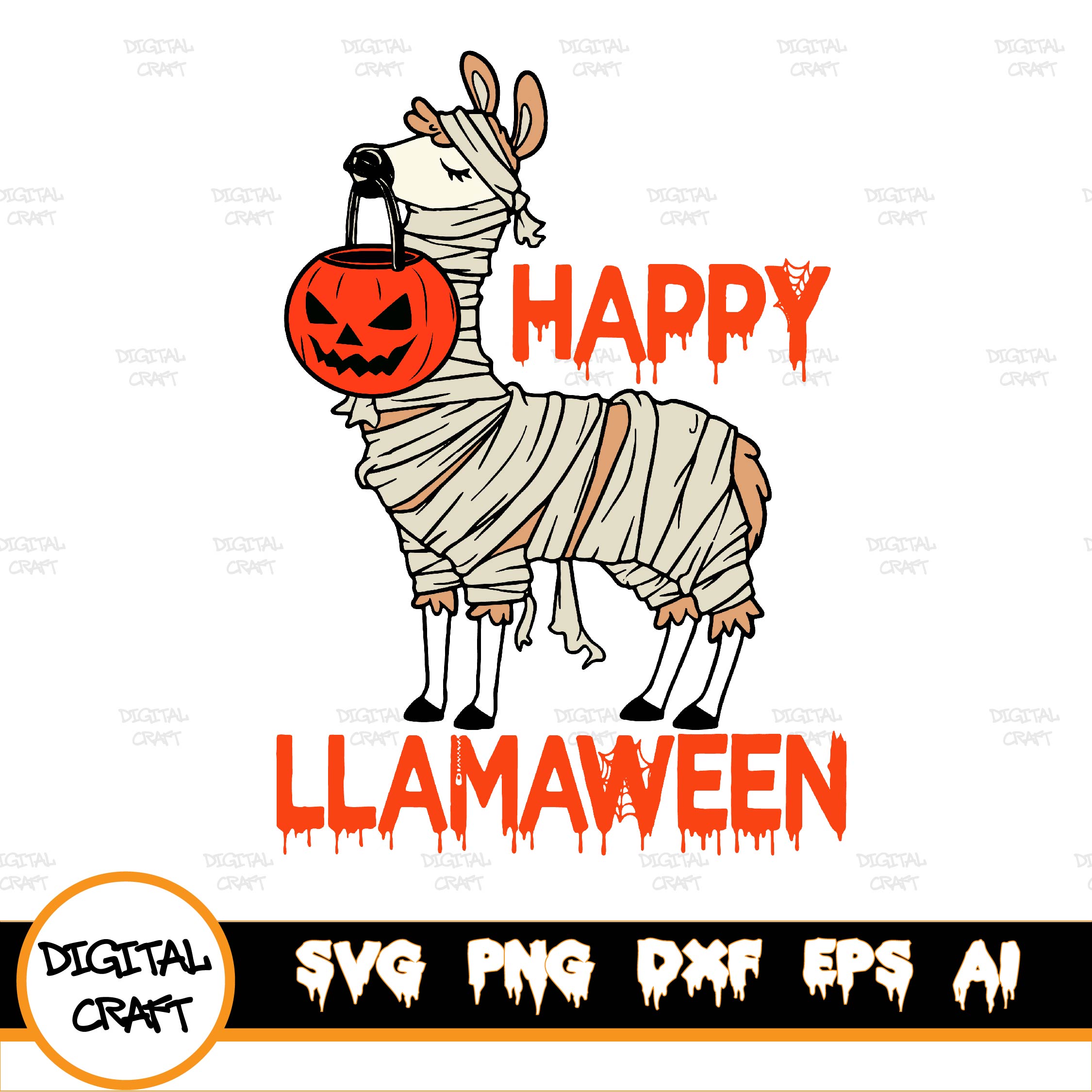 Happy Llamaween SVG and PNG / Digital File Download / Funny | Inspire ...