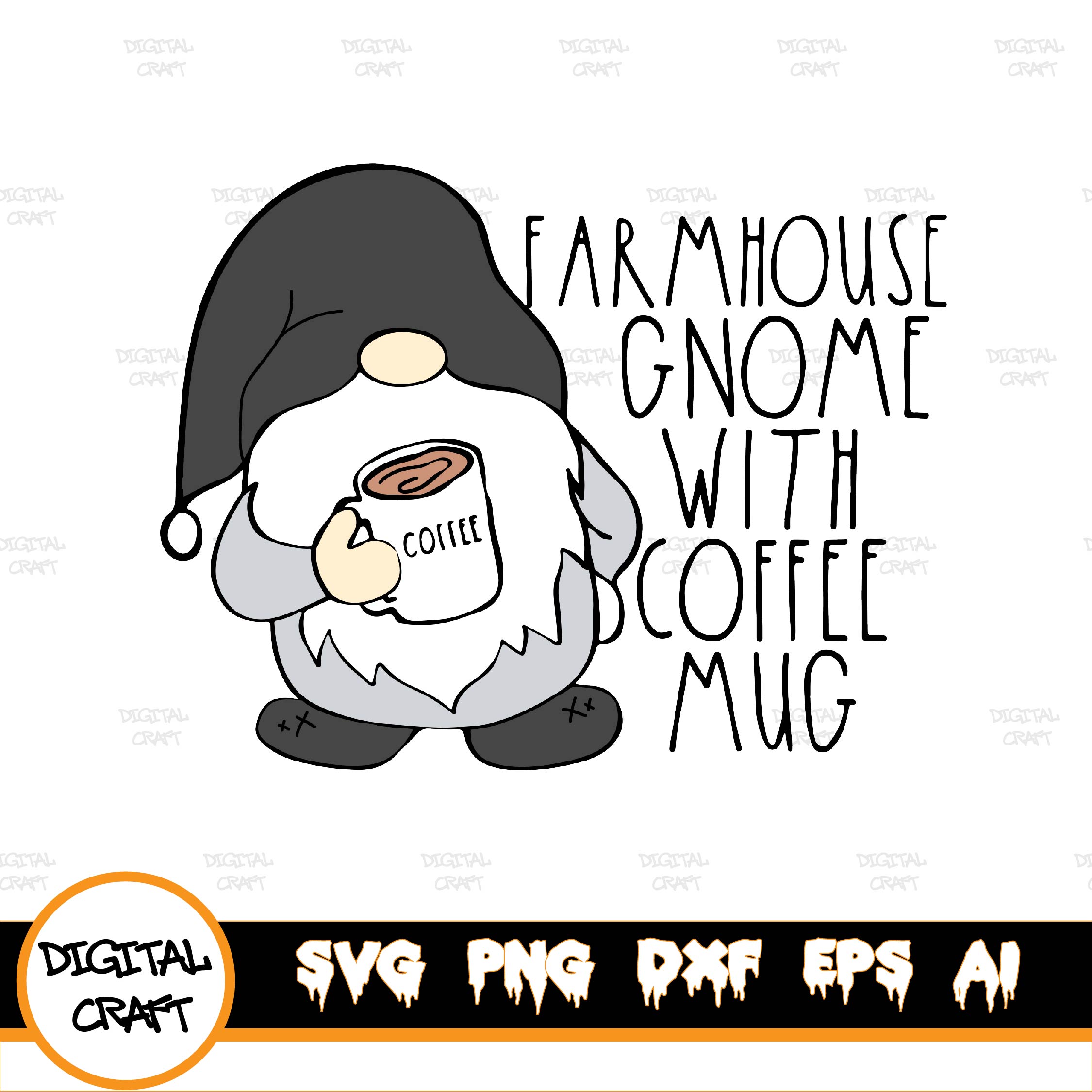Gnome SVG Coffee Mug, Lumpy Farmhouse Mug, Coffee Bar Cuttin | Inspire ...
