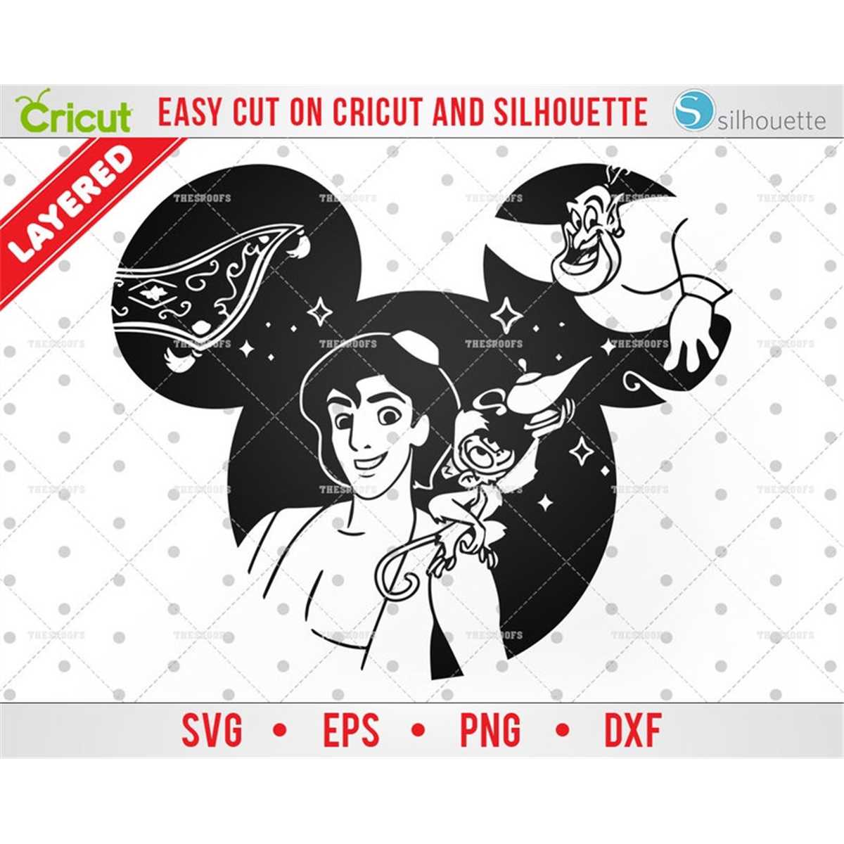 Layered SVG, Vector, Cut Files for Cricut and Silhouette, Re | Inspire ...