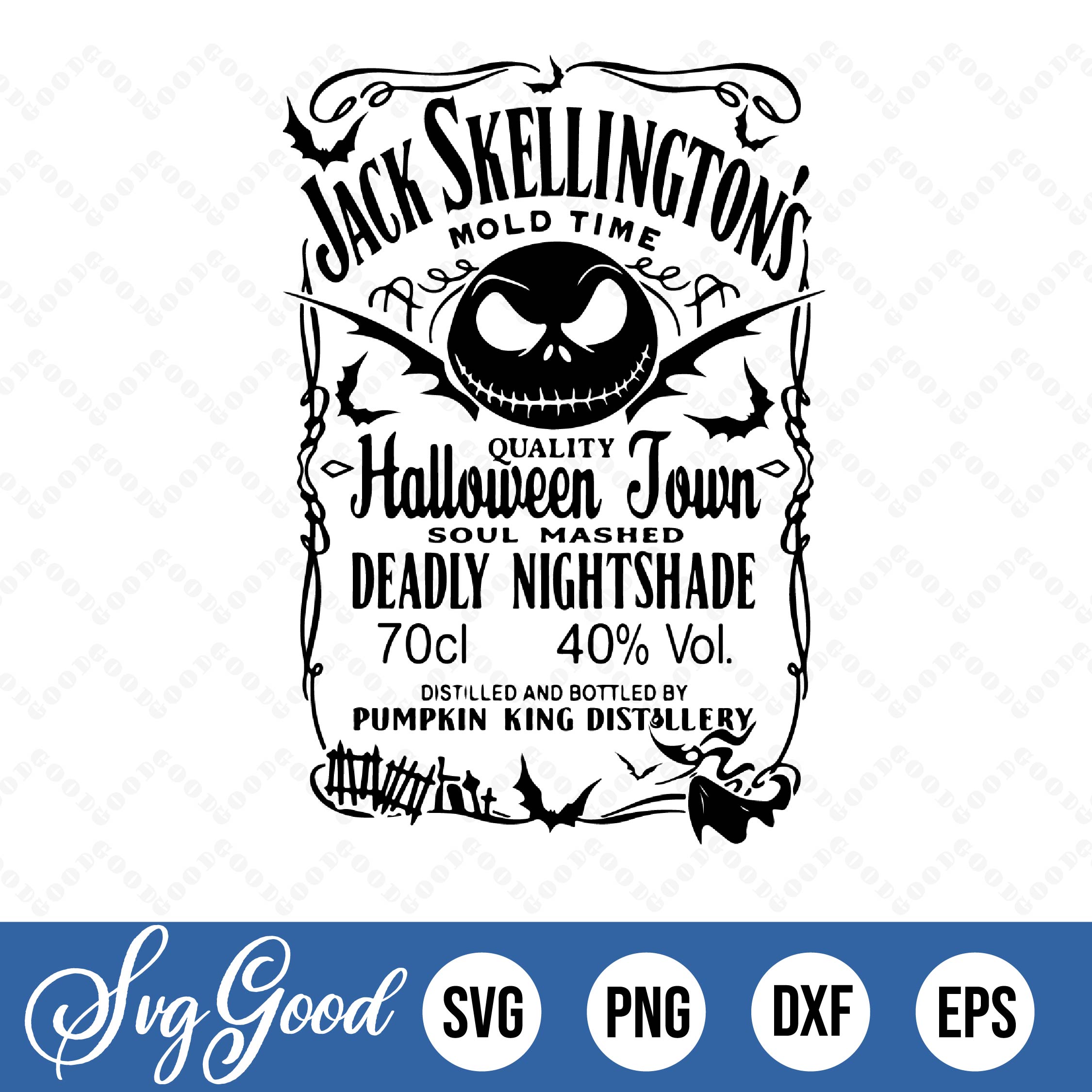 Jack Skellington's Whiskey svg, Jack Skellington svg, Hallow | Inspire ...