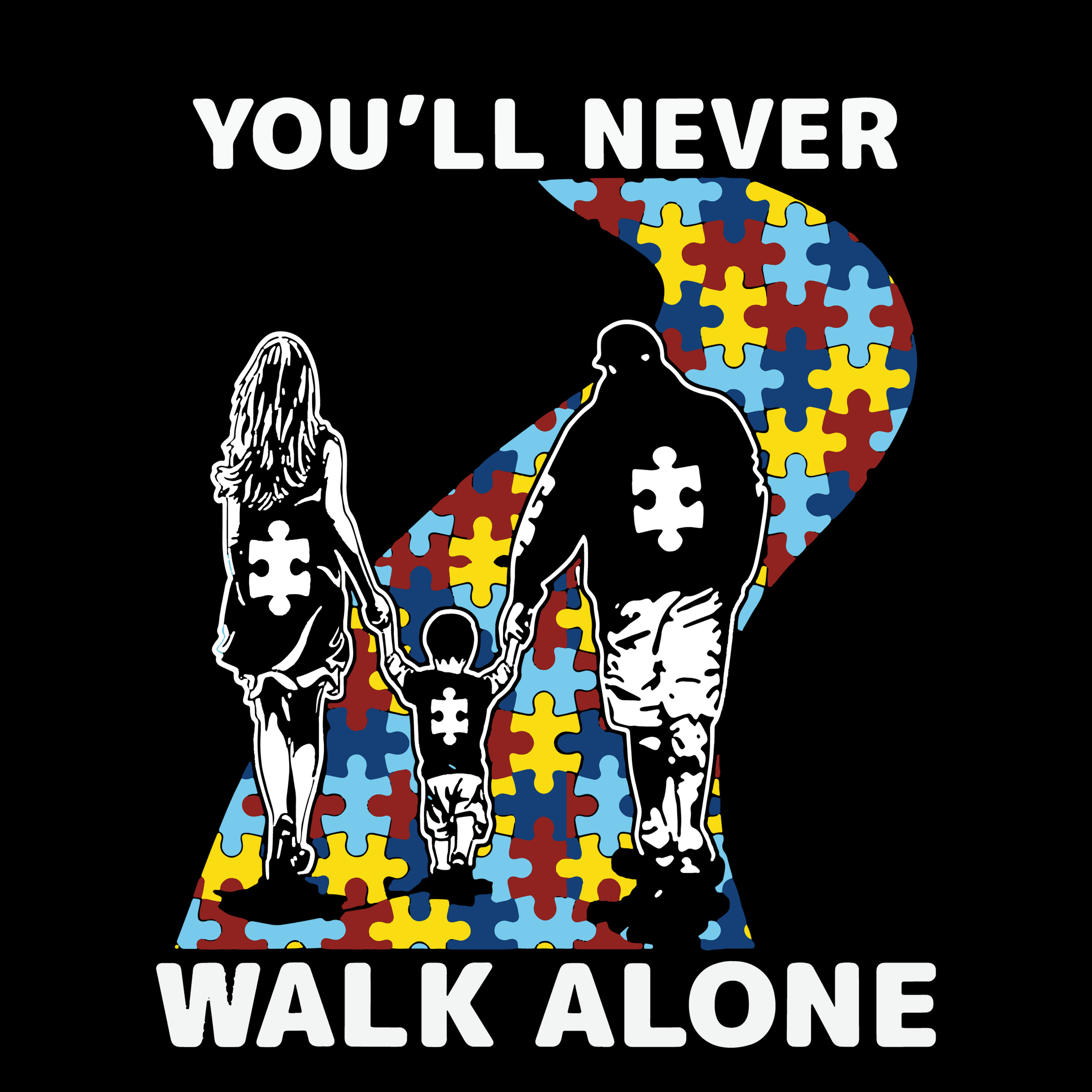 You'll Never Walk Autism Awareness Svg, Autism Puzzle Piece - Inspire ...