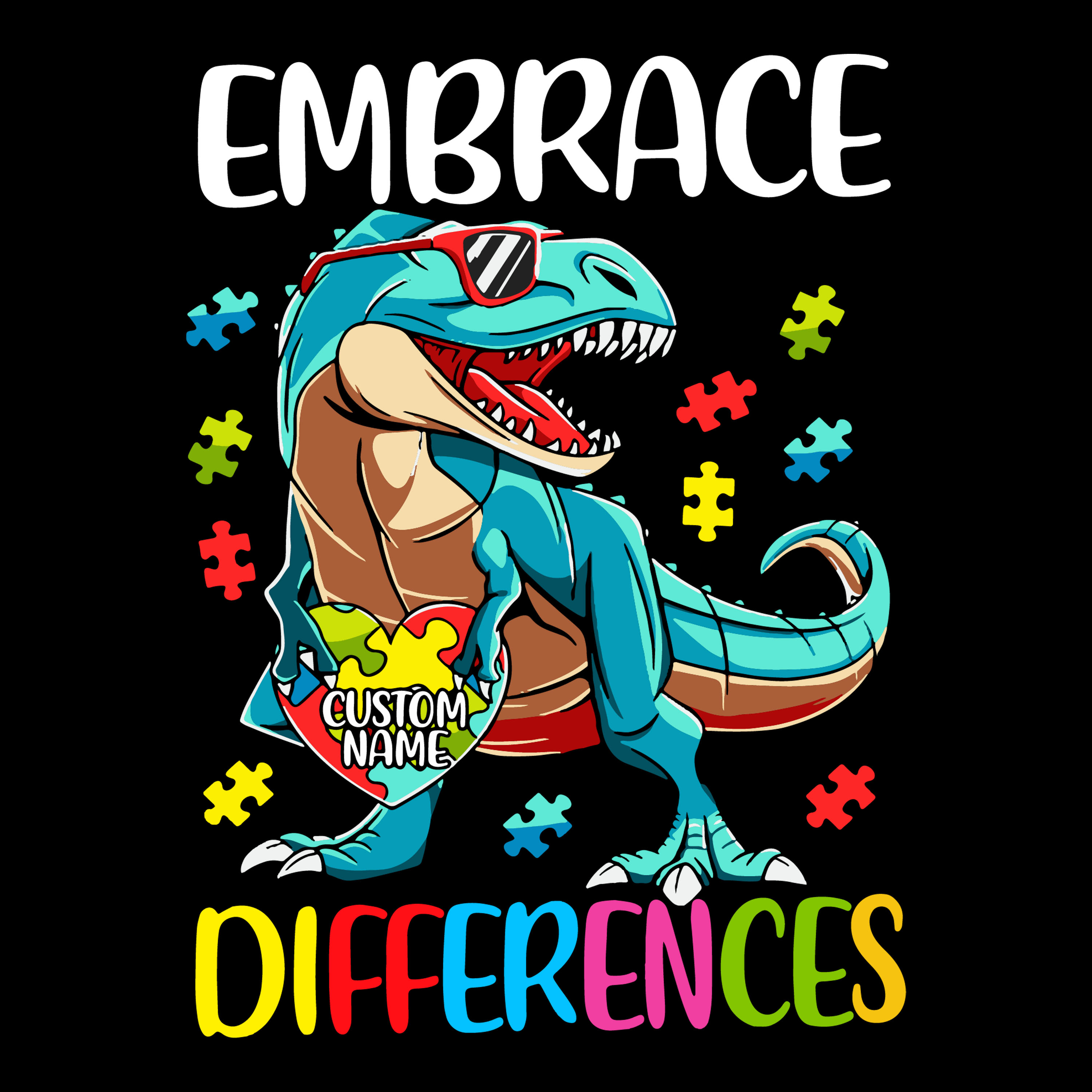 Embrace Differences Autism Awareness Svg, Autism Puzzle Piec - Inspire ...