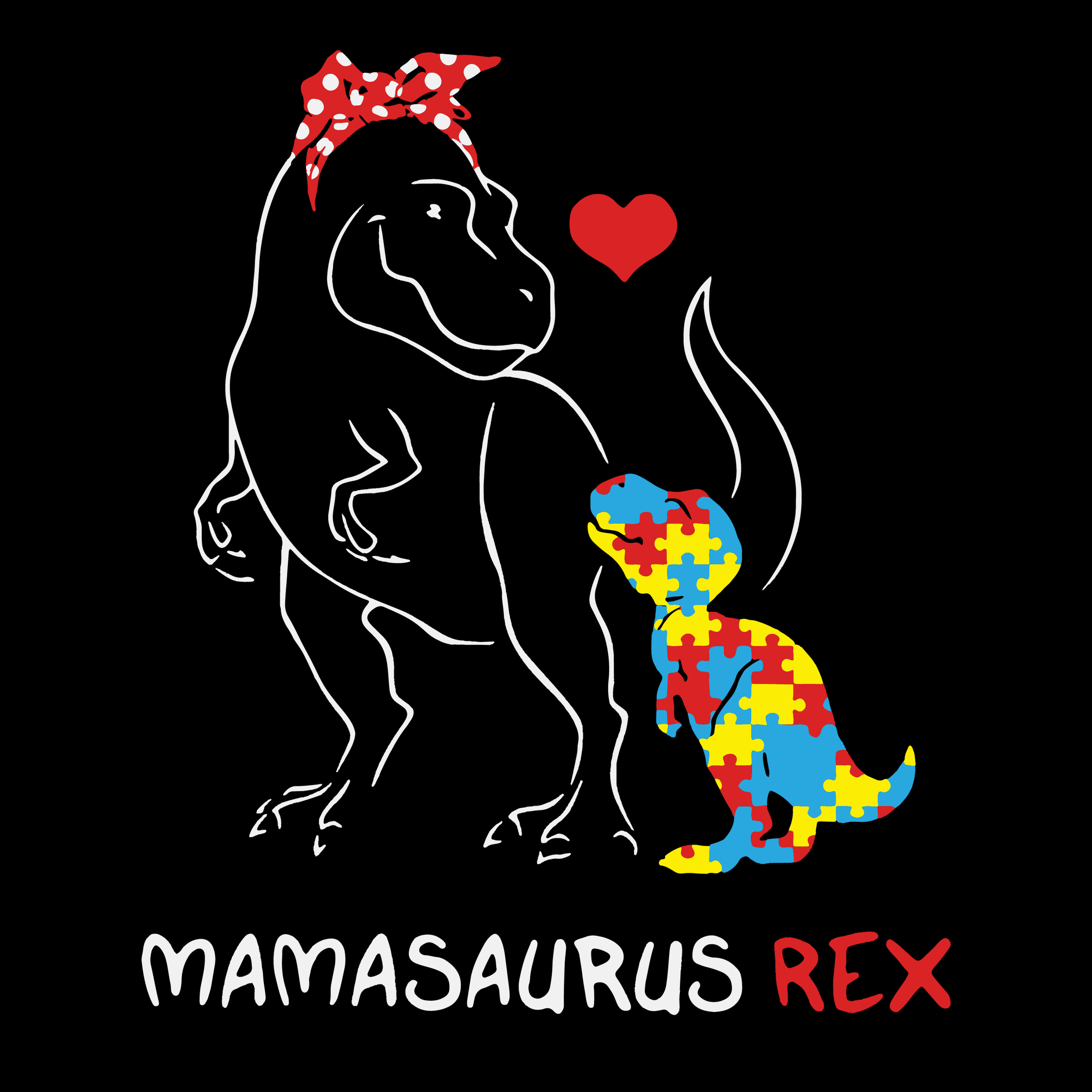 Mamasaurus Rex Autism Awareness Svg, Autism Puzzle Piece Log | Inspire ...