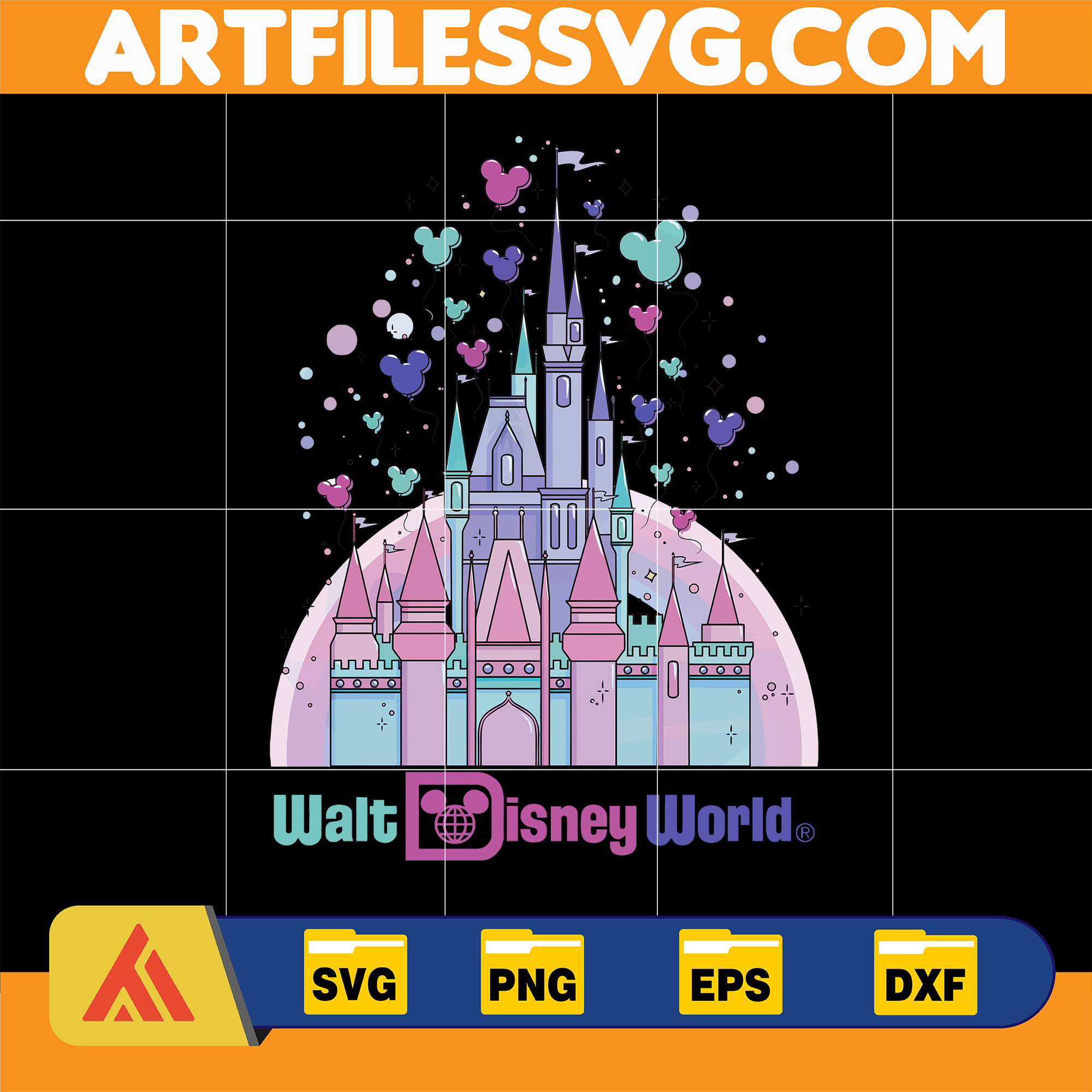 Watercolor DisNey Castle Svg, Castle Magic World Vacation Sv | Inspire ...