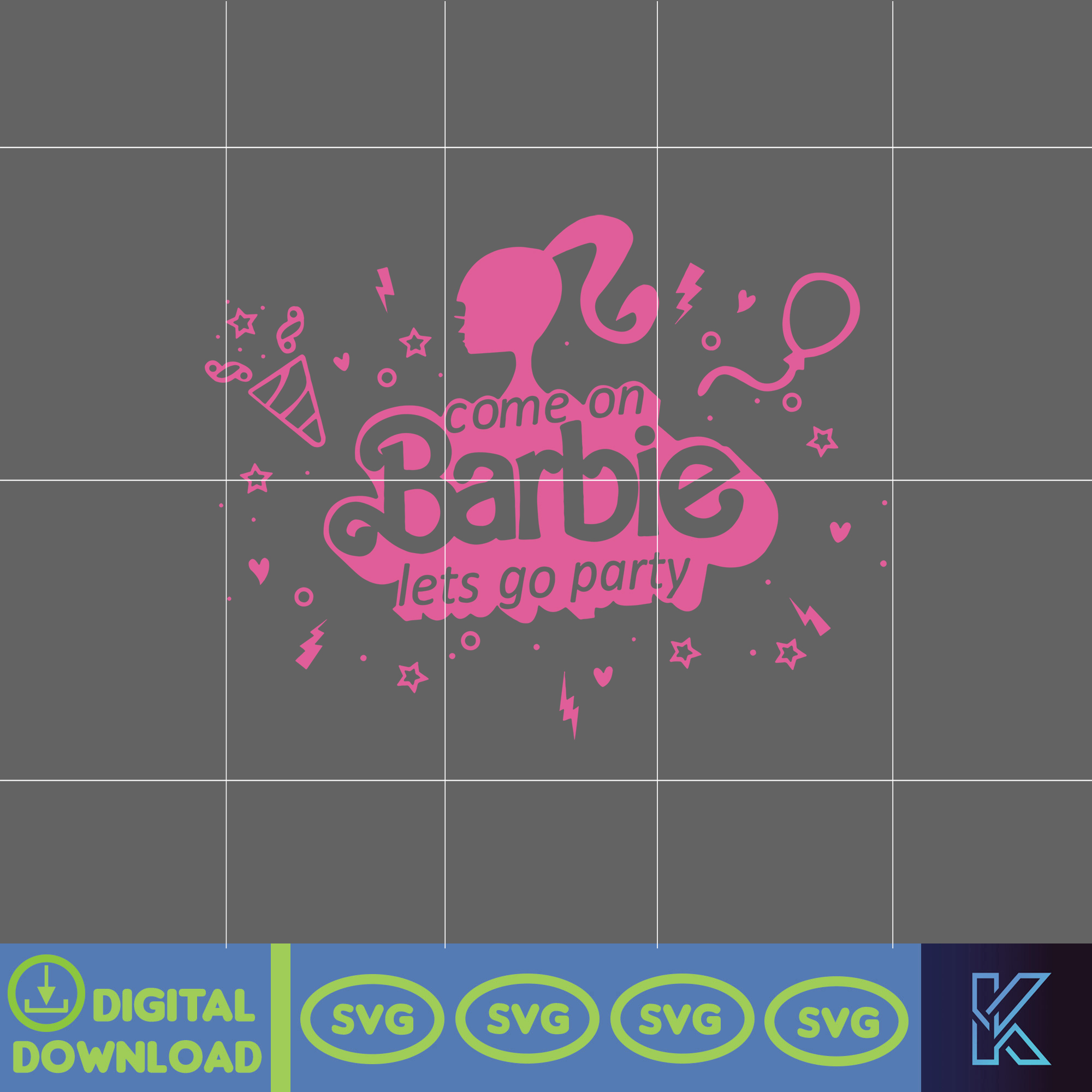 Birthday Barbie Girl Svg, Birthday Party Svg, Party Girl Svg - Inspire ...