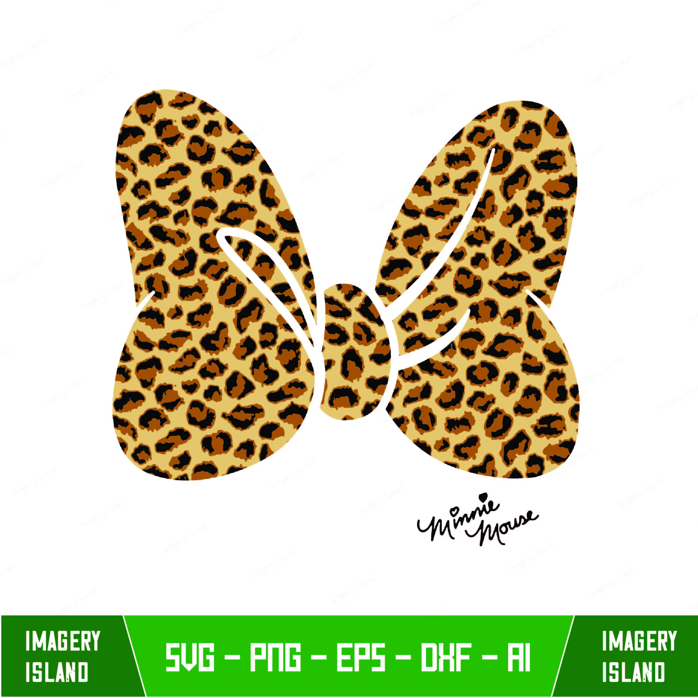 Minnie Mouse Leopard Print Bow Svg, Cheetah Bow Svg, Disney | Inspire ...