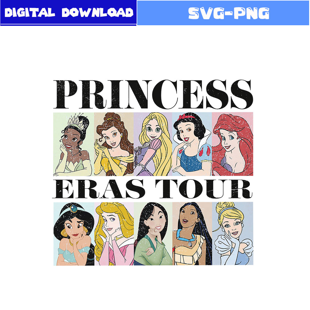 The Eras Tour Svg, Princess Eras Tour Svg, Vintage Svg, Prin | Inspire ...