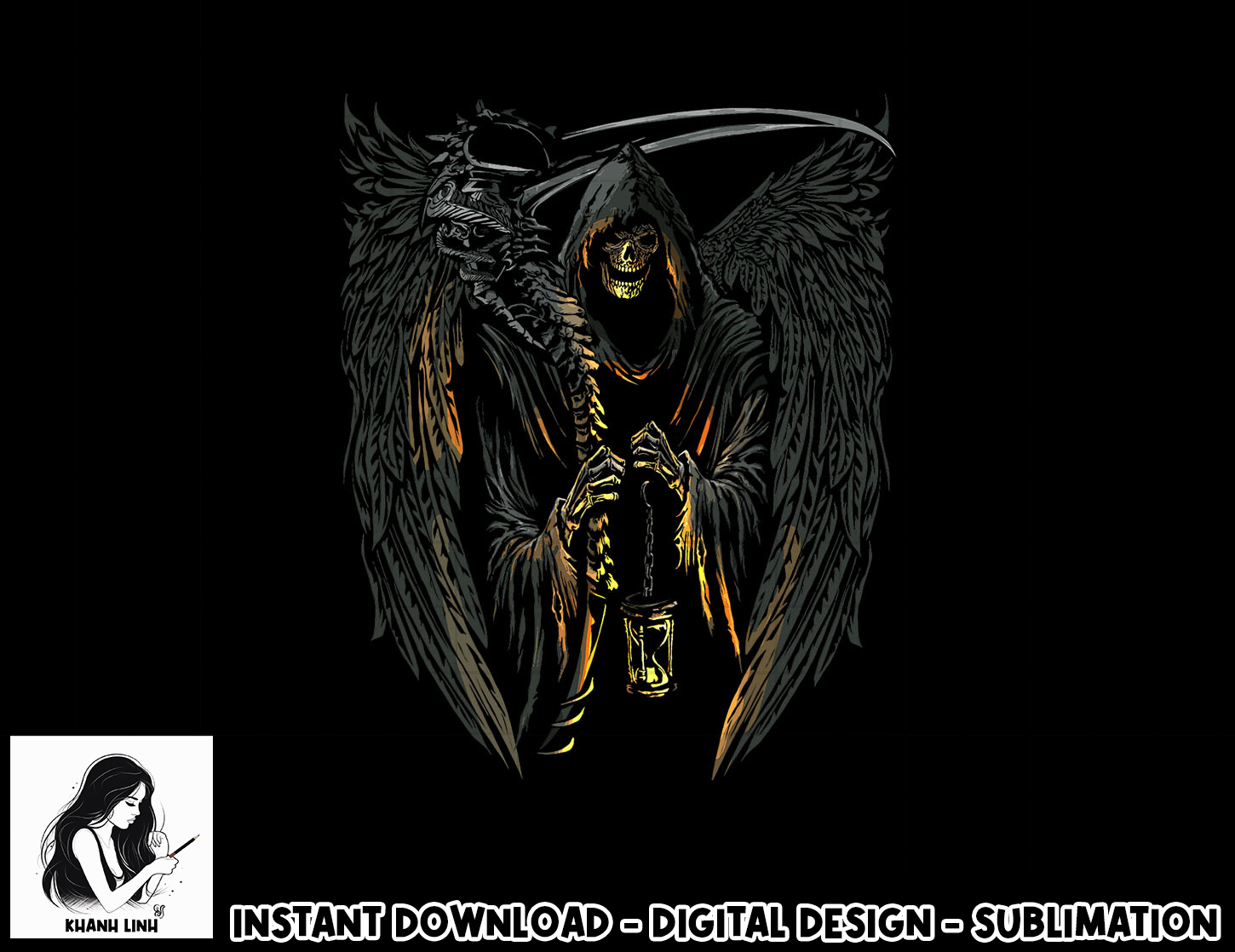 Grim Reaper With Angel Wings Drawings Reaper Angel Of Death Posters
