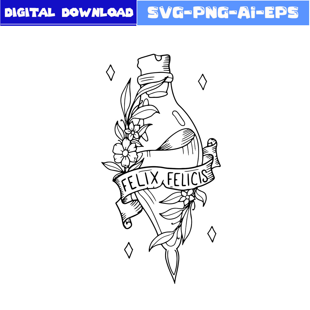 Felix Felicis Potion Svg, Harry Potter Png, Magic Wizard Svg | Inspire ...